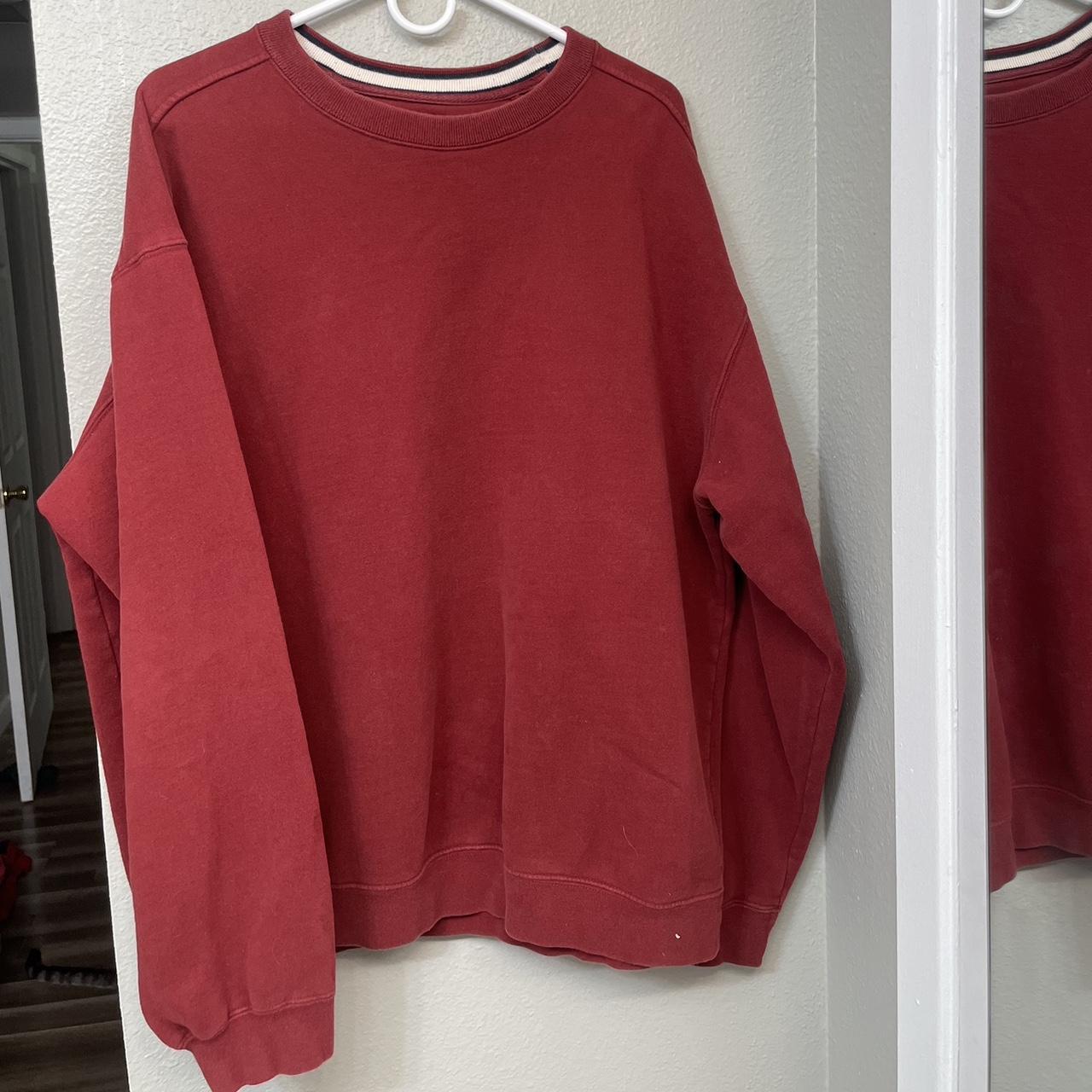 Vintage style red crewneck sweater Size Lt Length 29... - Depop