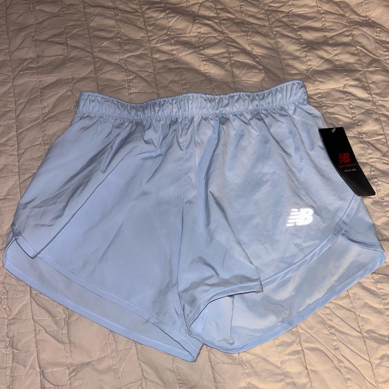 ~baby blue new balance shorts ~never worn tags still... - Depop