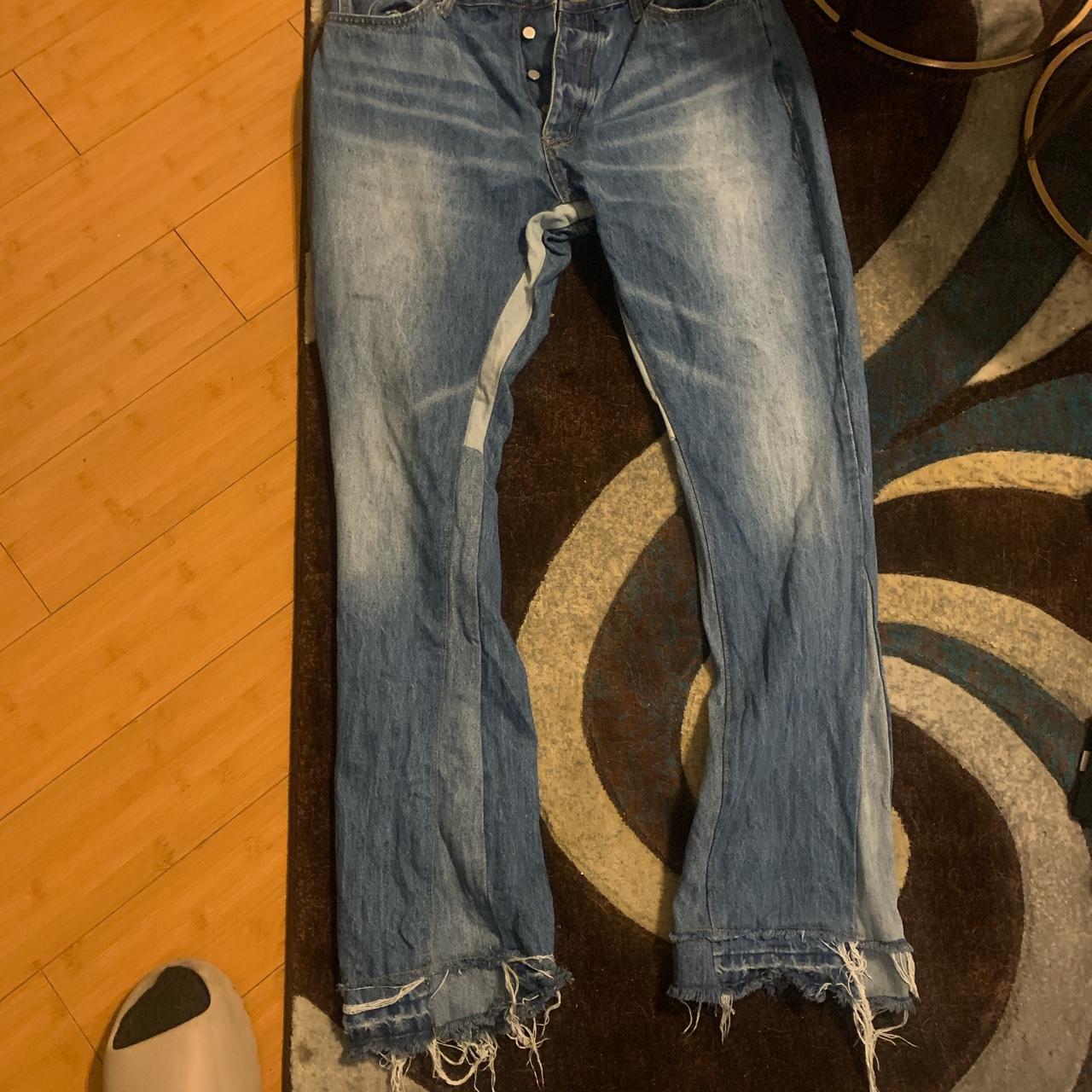 MNML flared denim jeans (Runs Big) (Oversized Fit) - Depop