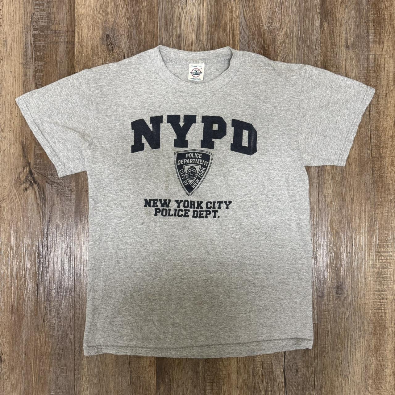 Grey and black NYPD Police Department graphic... | Depop