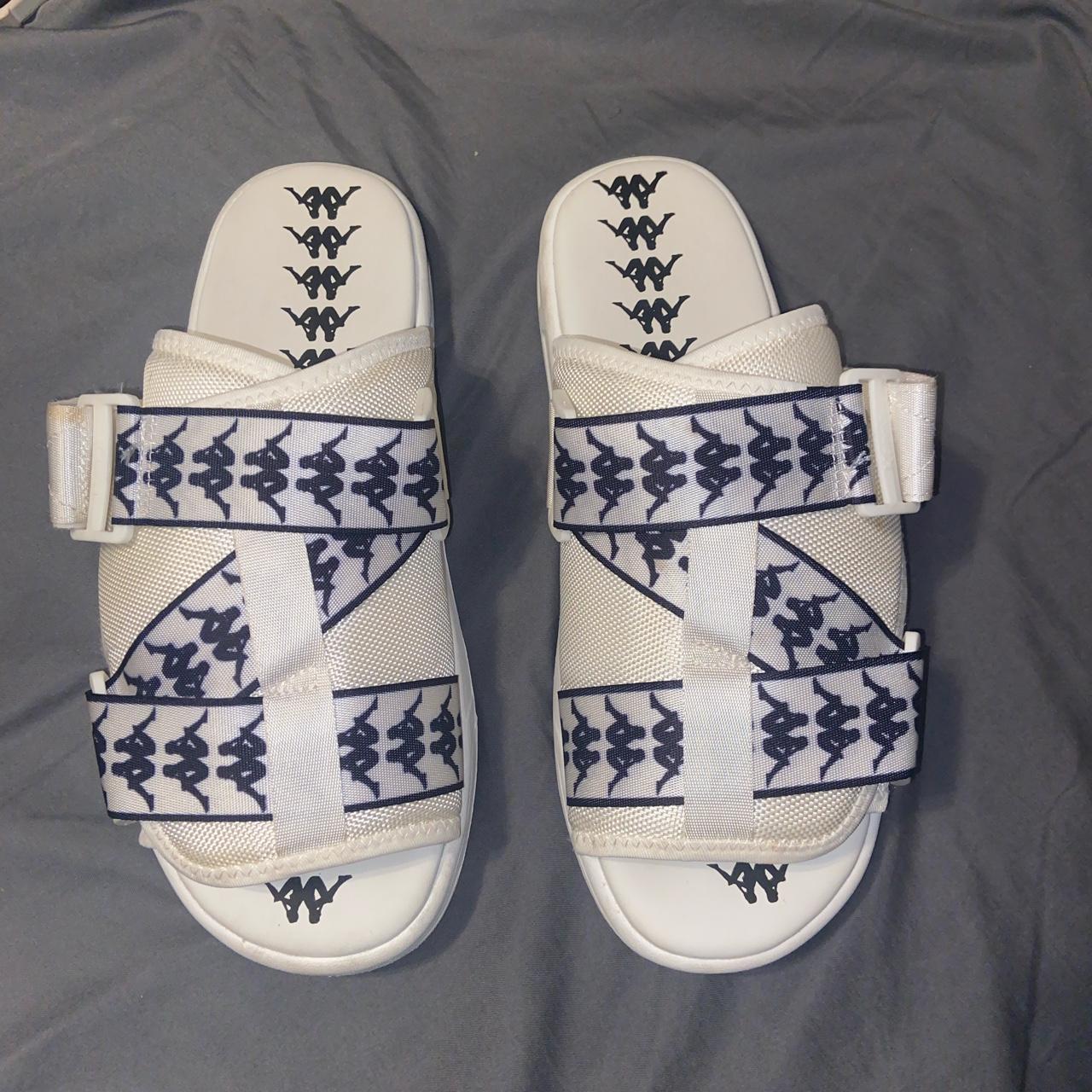 White Kappa Slides! - Depop