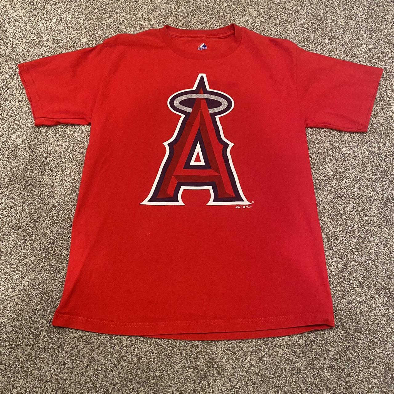 Cool MLB angels shirt size men's M in perfect condition - Depop