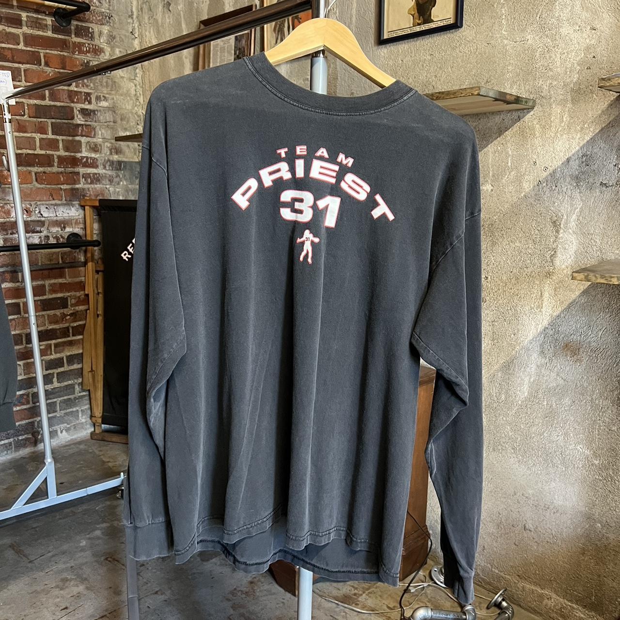 "90s team priest tee Tagged Size: xl Actual Fit... - Depop