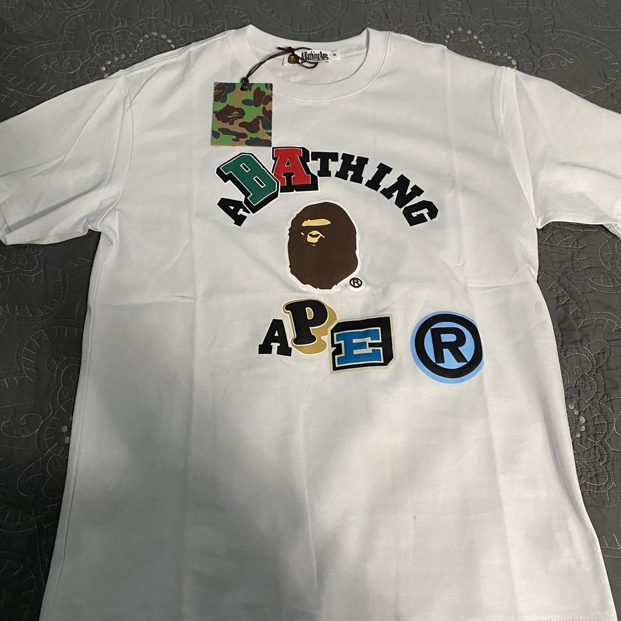 A Bathing Ape BAPE Colorful Block Letter T... - Depop