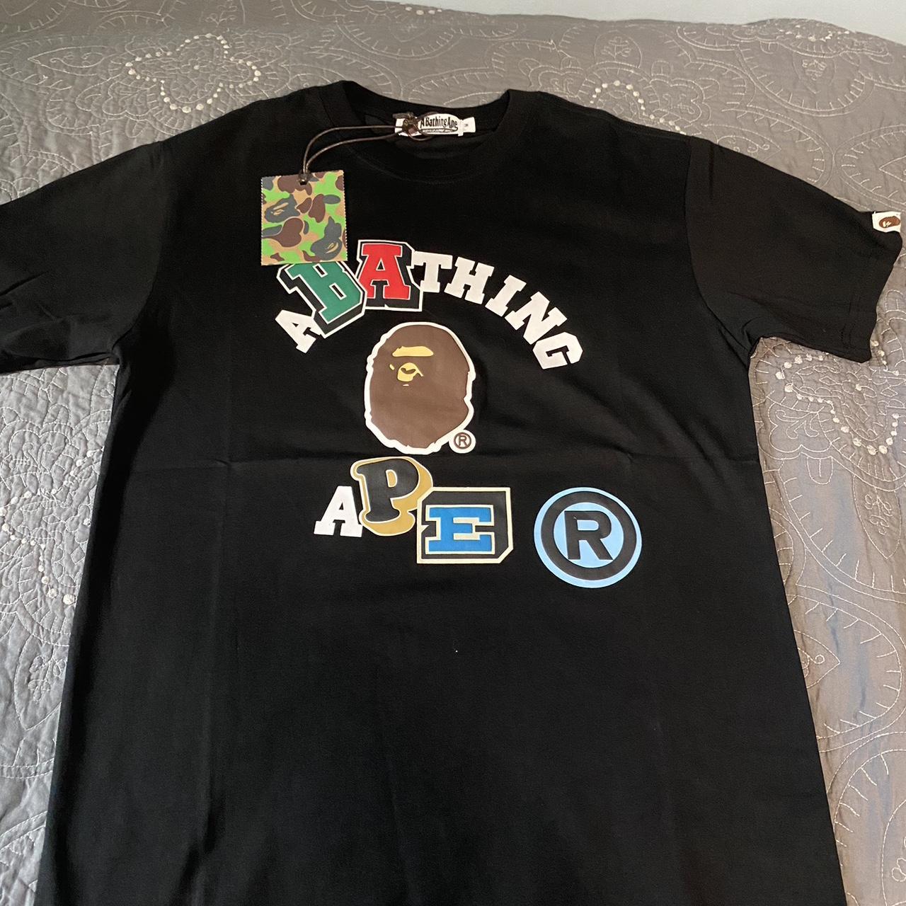 A Bathing Ape BAPE Colorful Block Letter T... - Depop