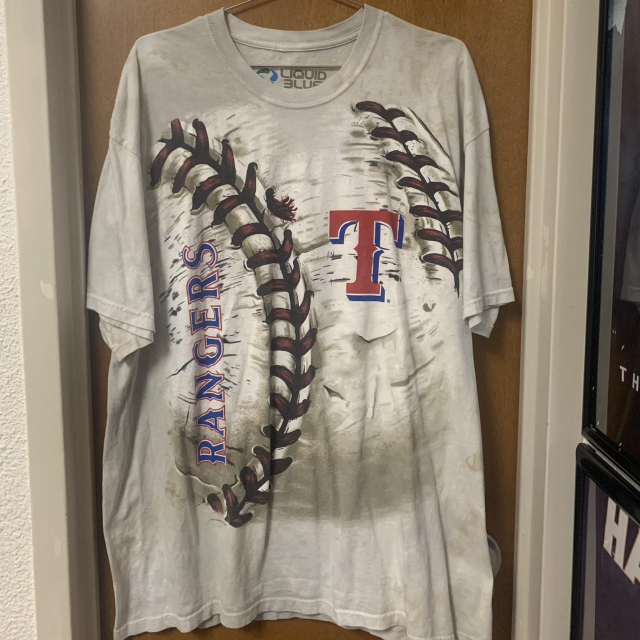 Liquid Blue Texas Rangers Tee Size: XL Great... | Depop