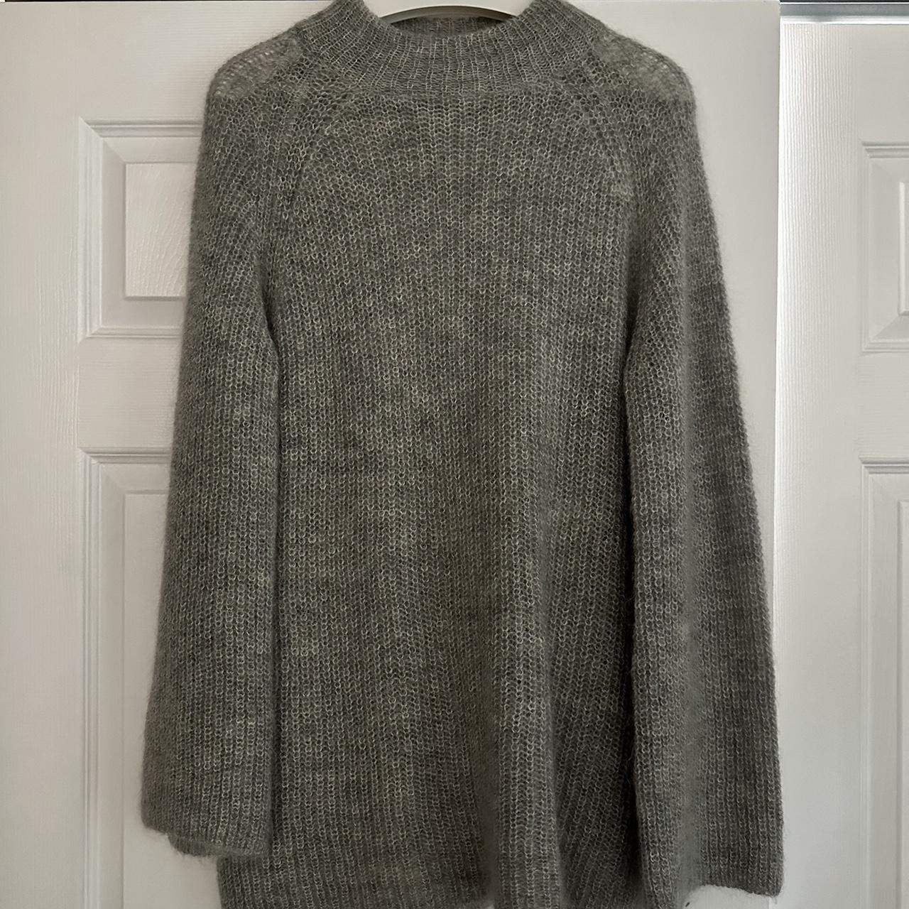 COS gray sweater, fluffy! Oversized fit. Very cosy... - Depop