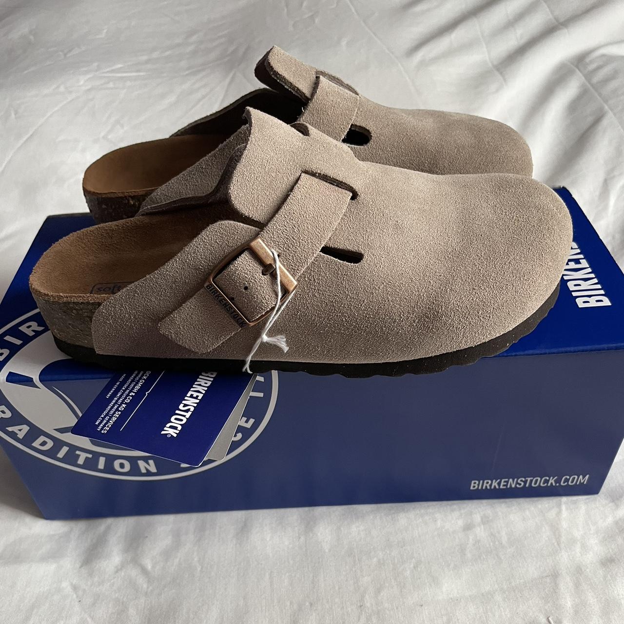 Birkenstock Boston Taupe Clogs ~ Regular Fit •... - Depop