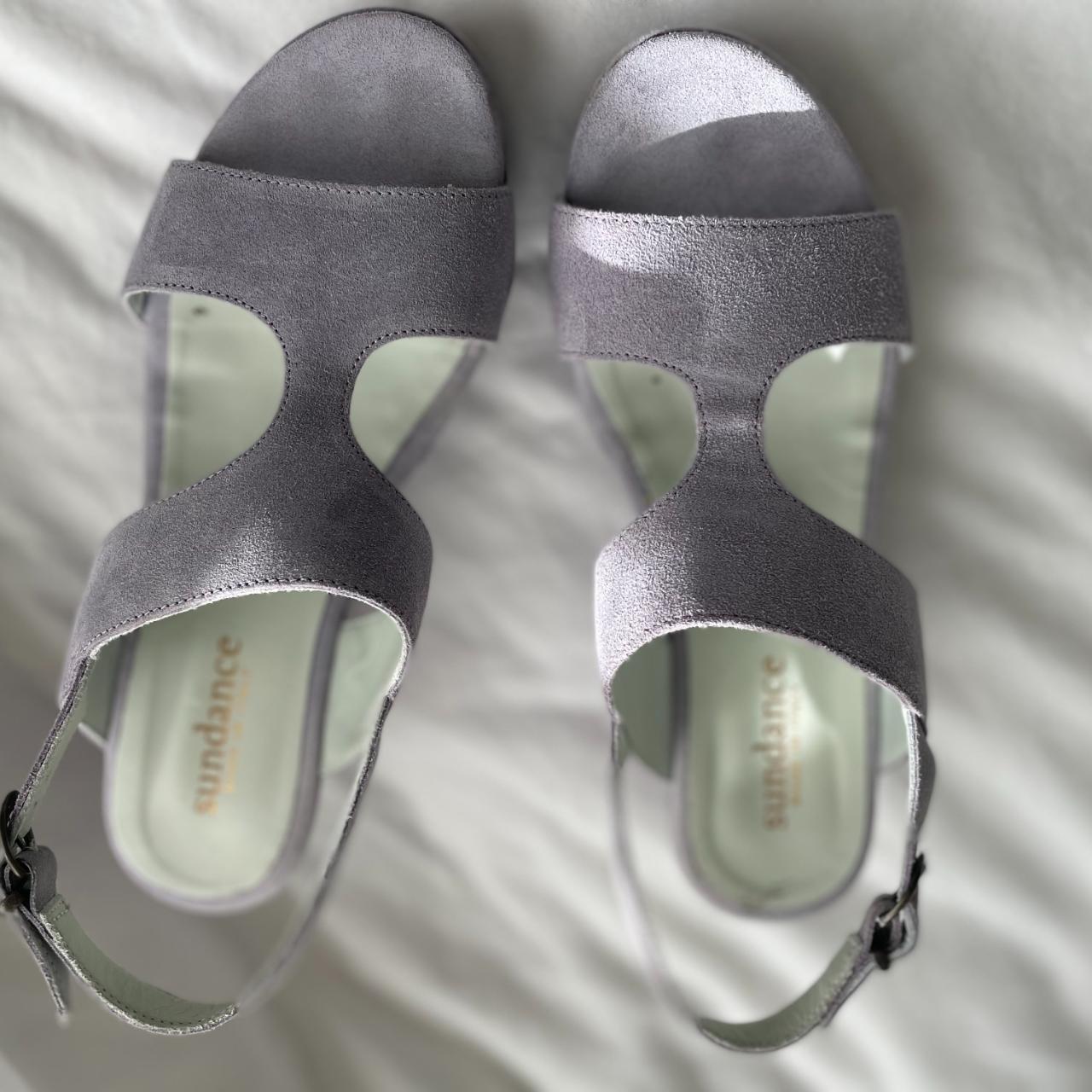 Sundance, lavender suede, platform sandals - Depop