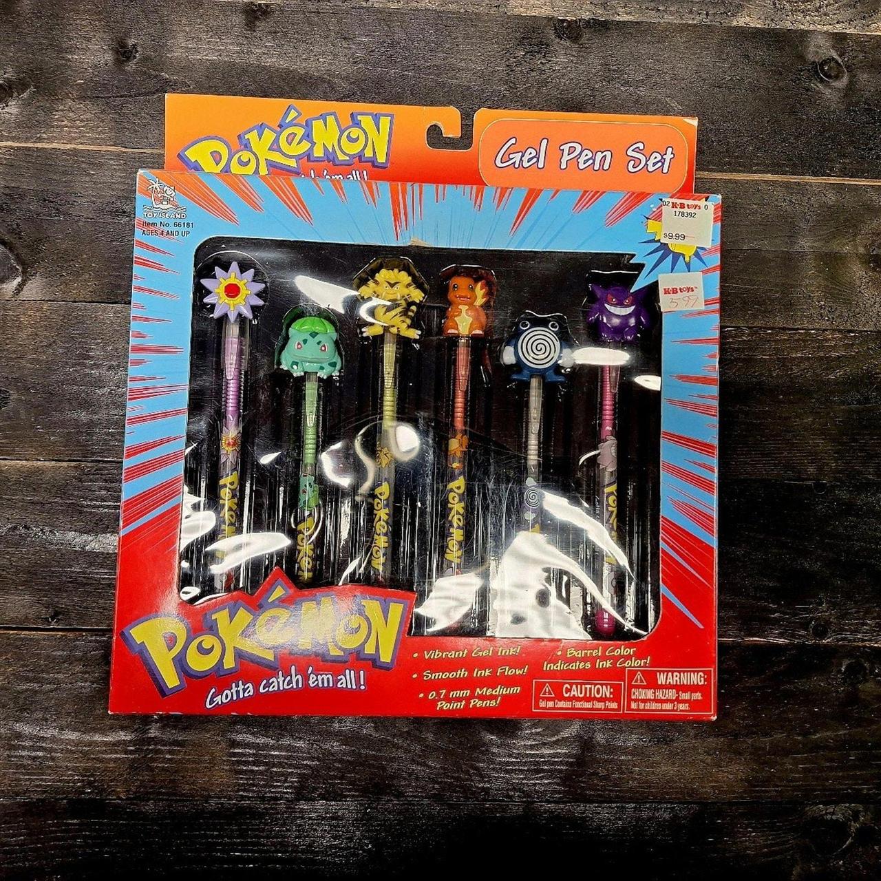 Vintage vtg Pokemon Gel Pen Set 1999 Starting,... | Depop