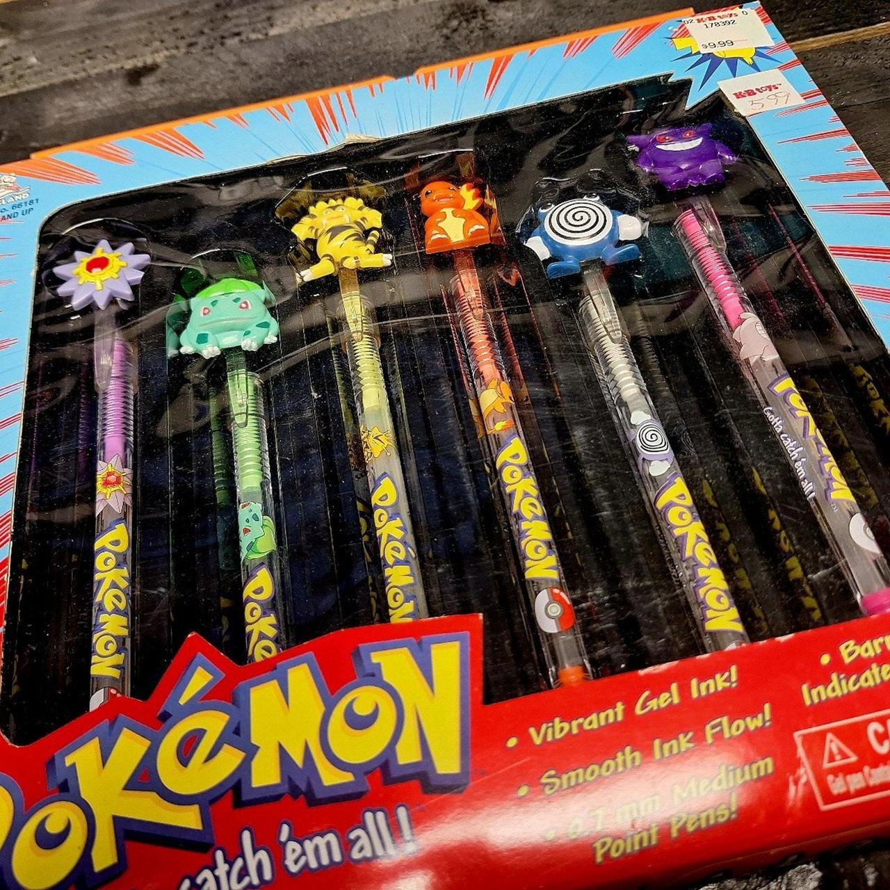 Vintage vtg Pokemon Gel Pen Set 1999 Starting,... | Depop