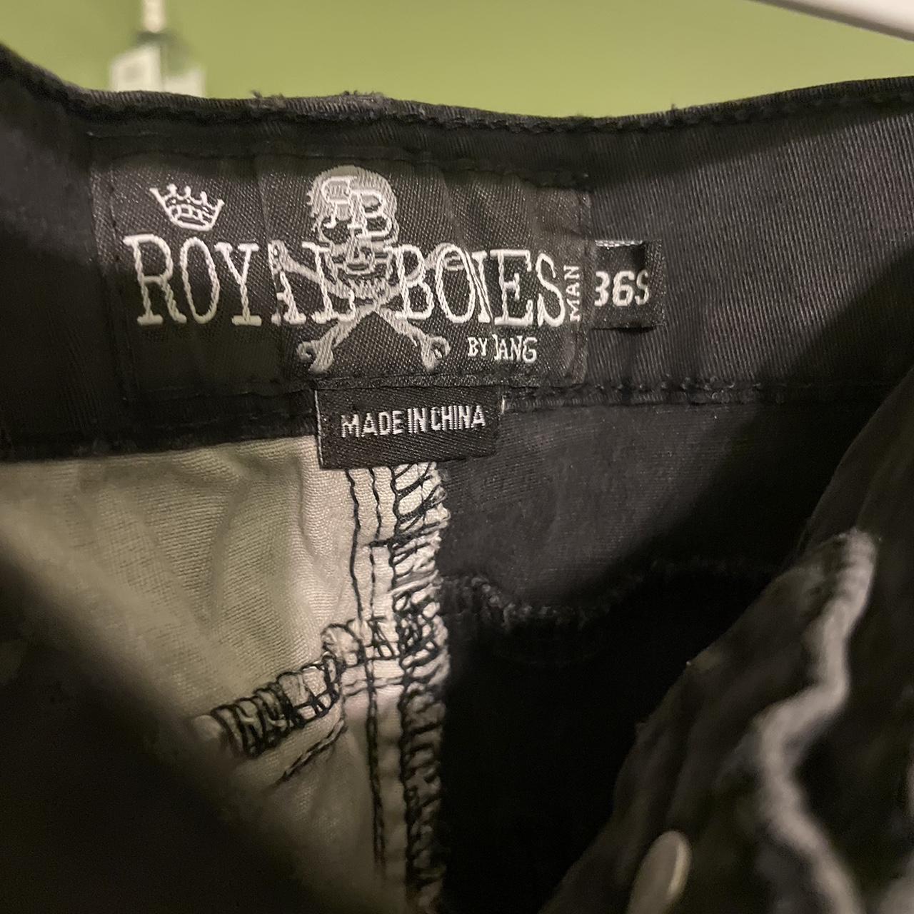 Royal Bones split leg pattern jeans size 36s - well... - Depop