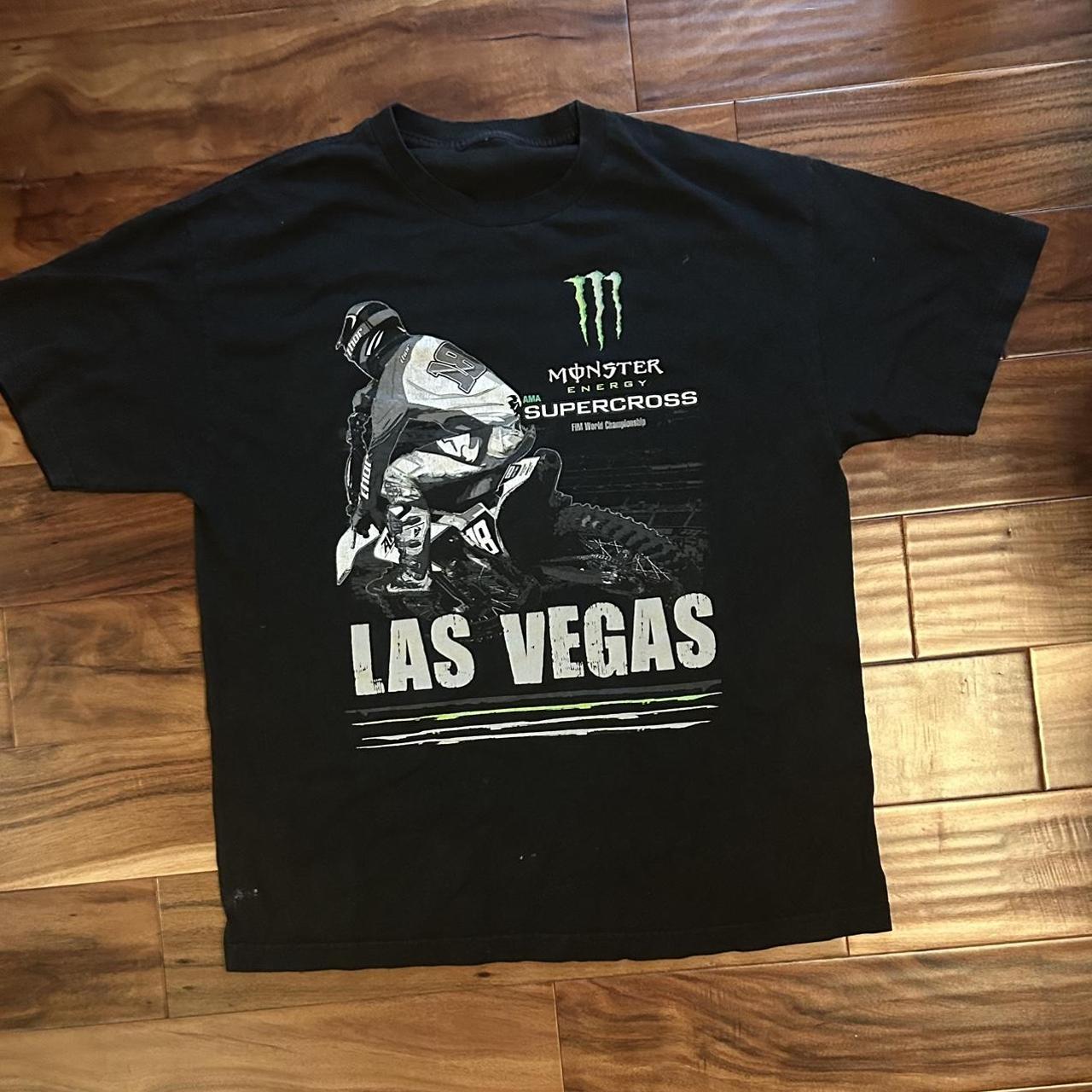 monster super cross tee #vintage #thrift #racing - Depop