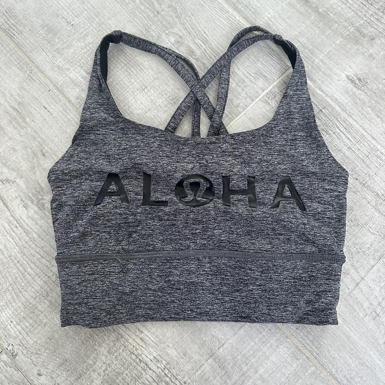 Lululemon energy bra long line with ALOHA print.... - Depop