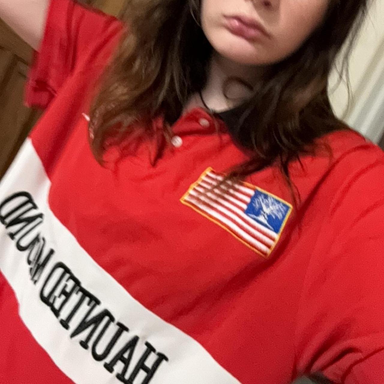 Haunted Mound polo from bloody angel tour Size XL... - Depop