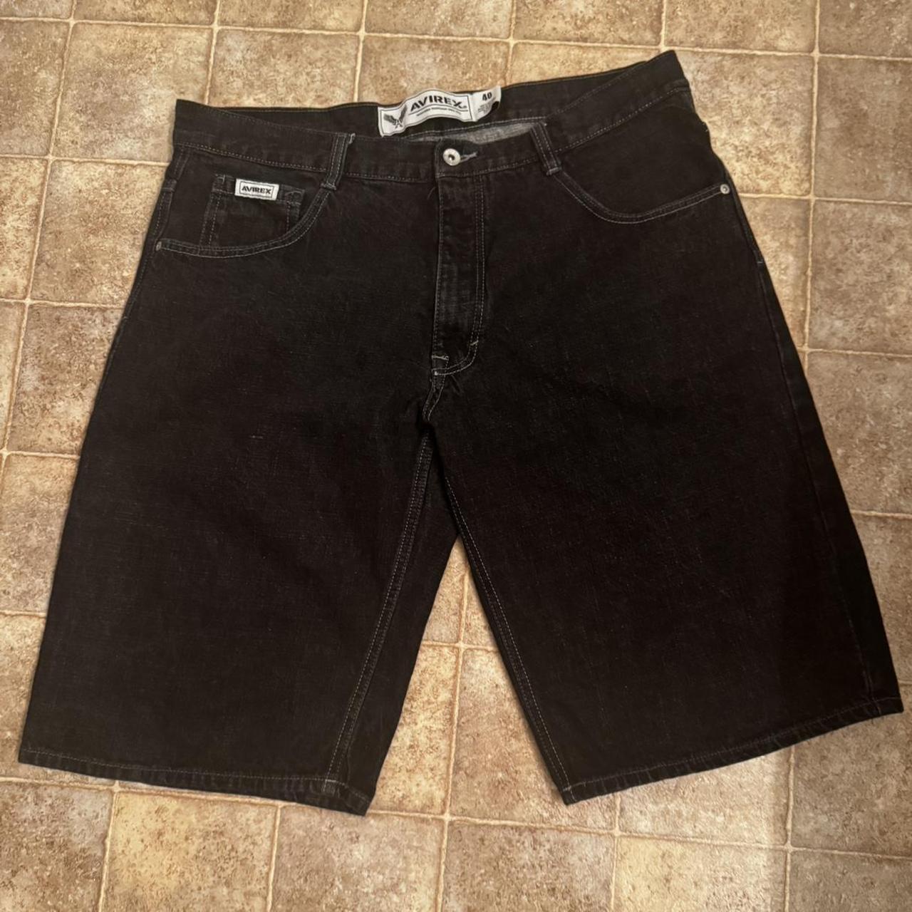 Sick avirex jorts Skeleton on back pocket size... | Depop