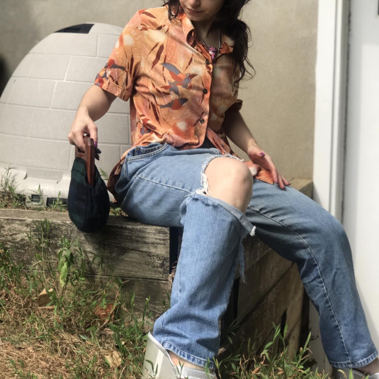 1970s mallard and water reed dagger collar button... | Depop