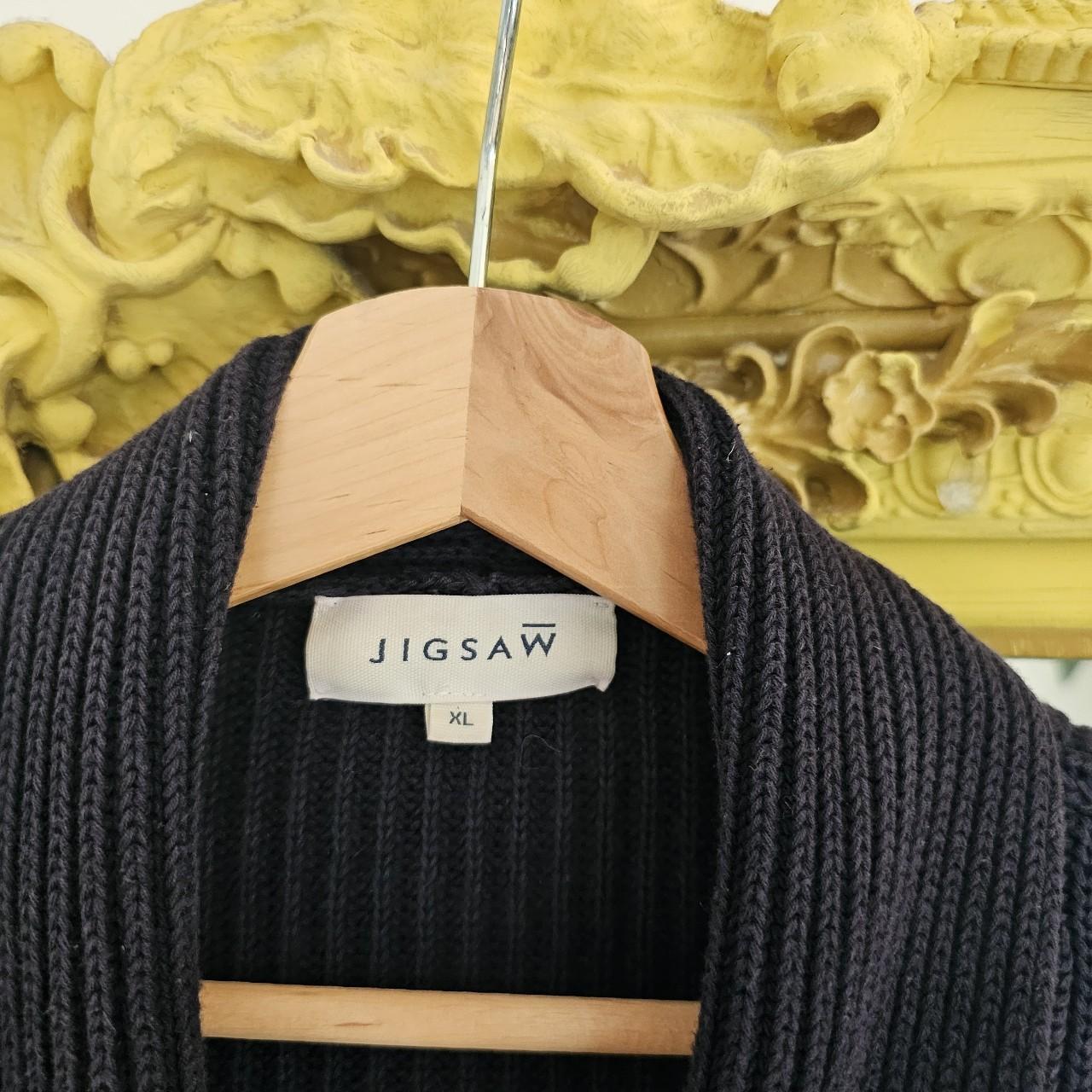 Xl. Jigsaw slubber knit. Cotton. Navy. - Depop