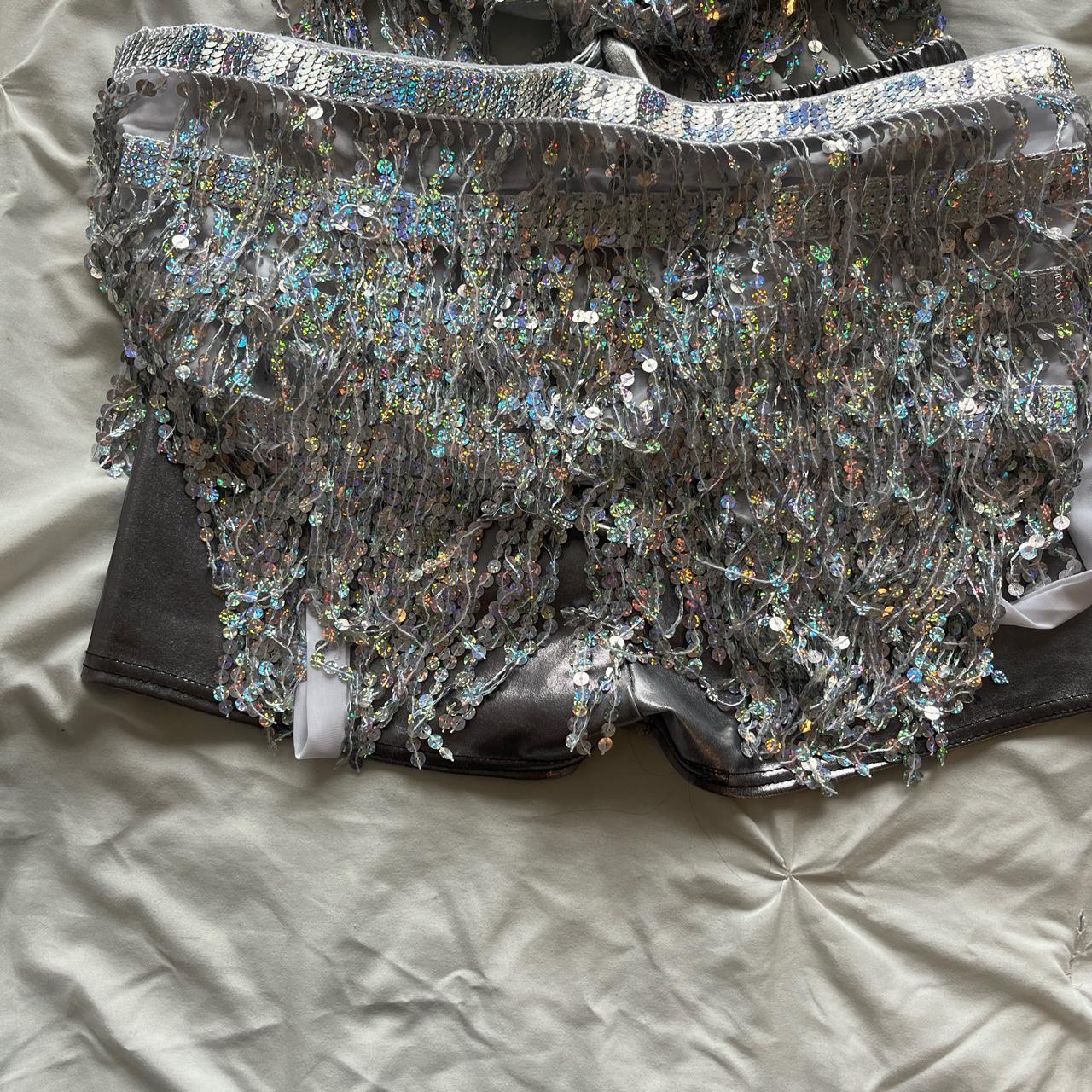3 piece Silver Rave outfit I wore this to the Eras... - Depop