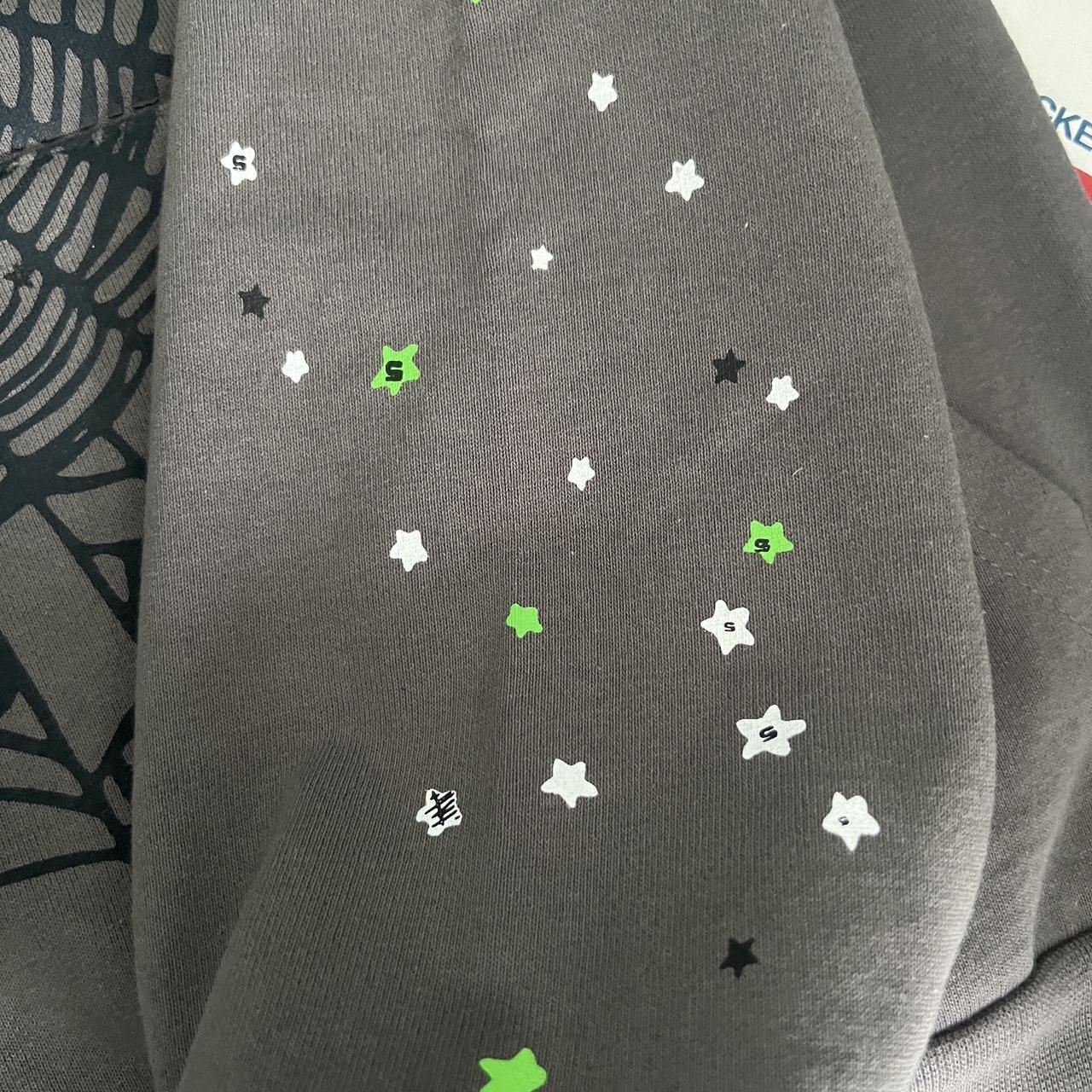 Sp5der Web Hoodie Grey Size small Fits slightly... - Depop