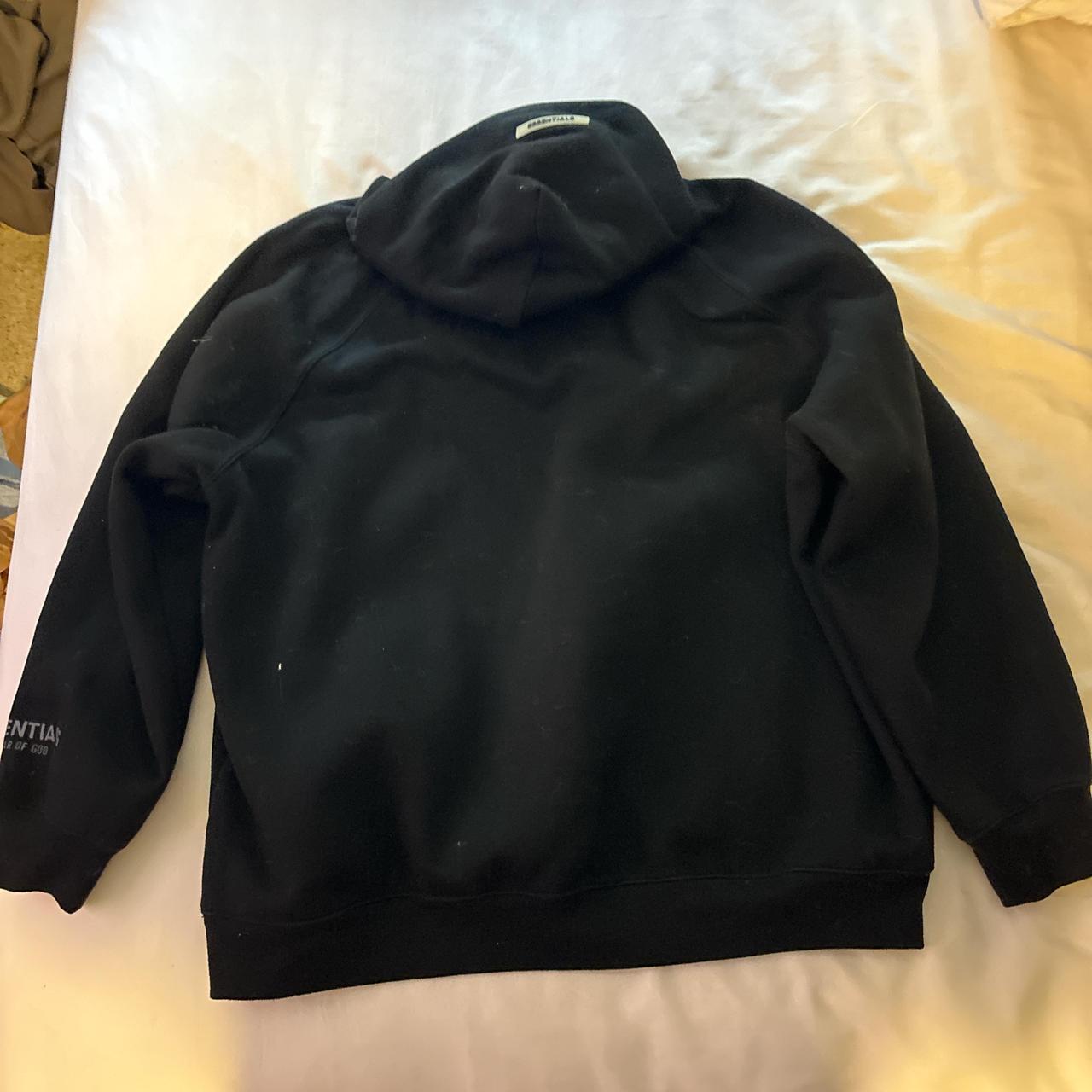 black essentials hoodies first small - Depop