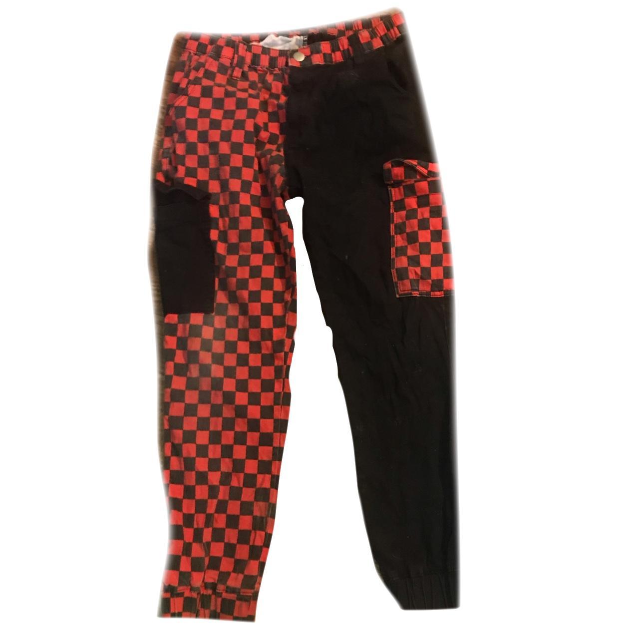 Black and red checkered pants - Depop