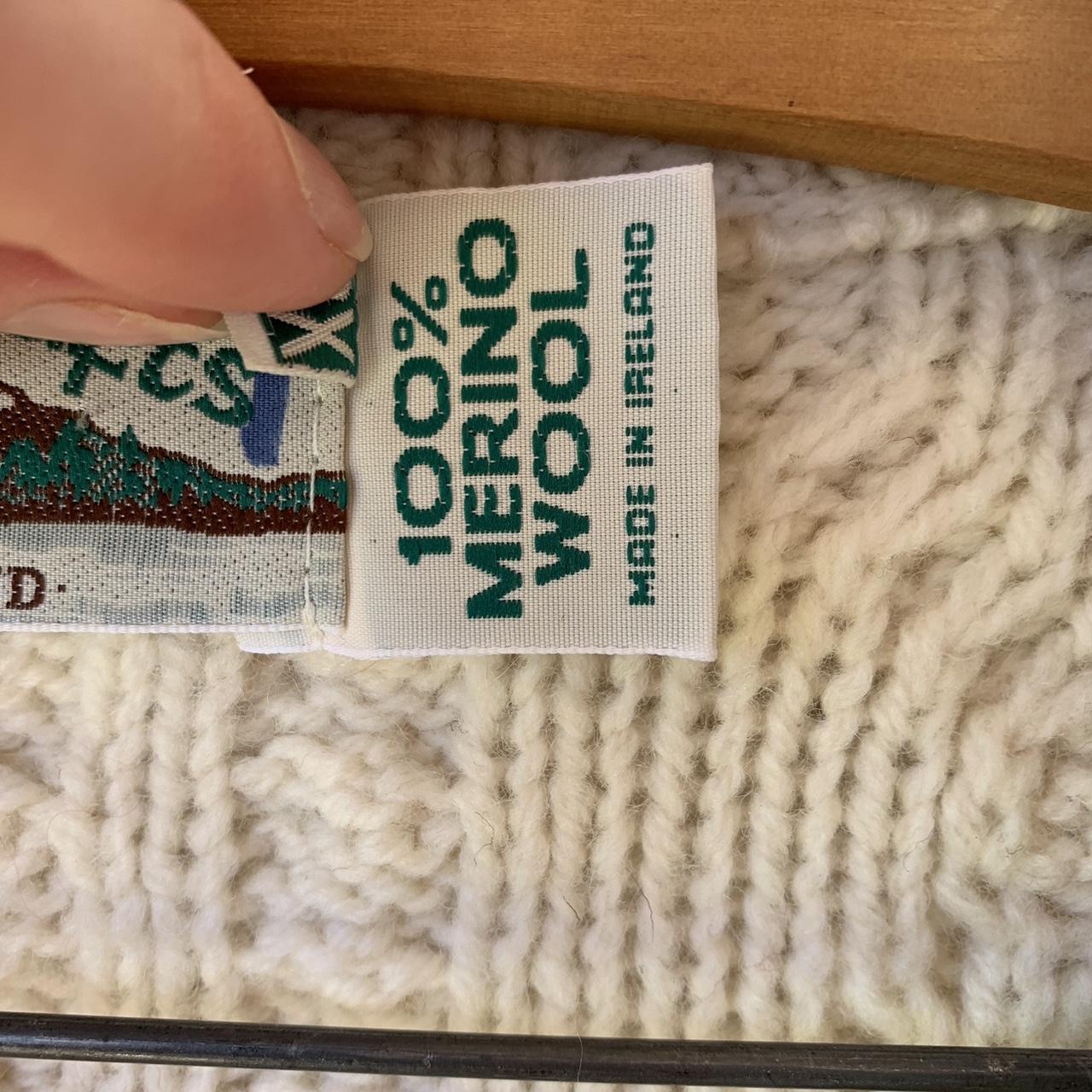 Stunning vintage Irish Merino Wool cable knit... - Depop