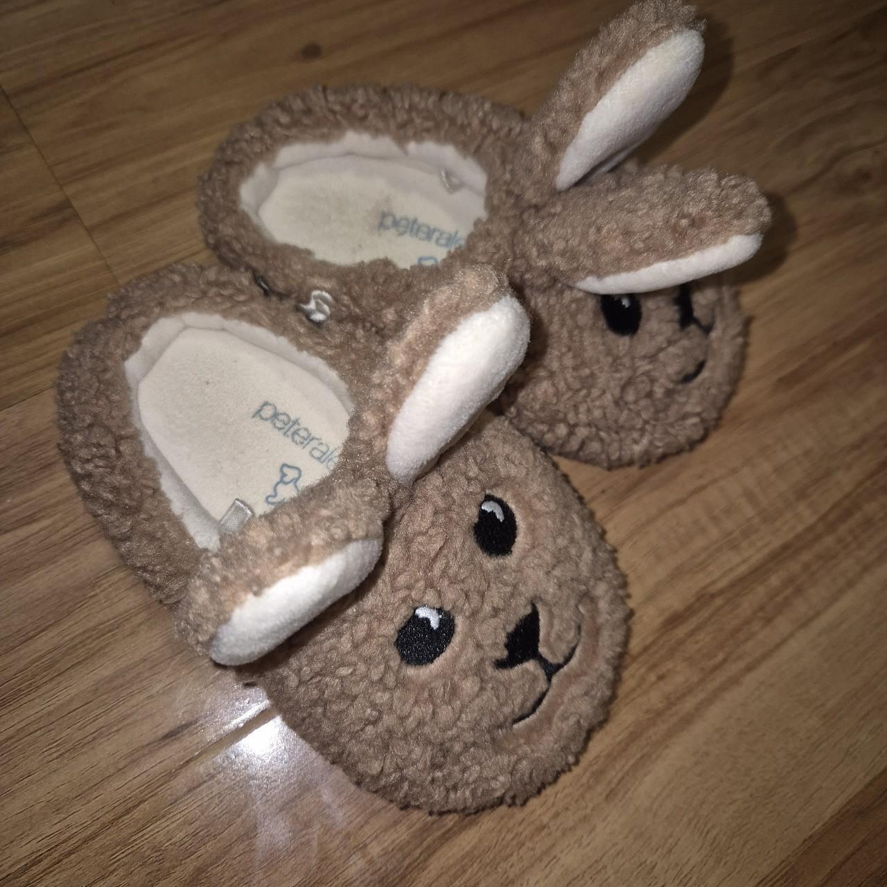 PETER ALEXANDER BUNNY SLIPPERS SIZE 7C HARDLY... - Depop