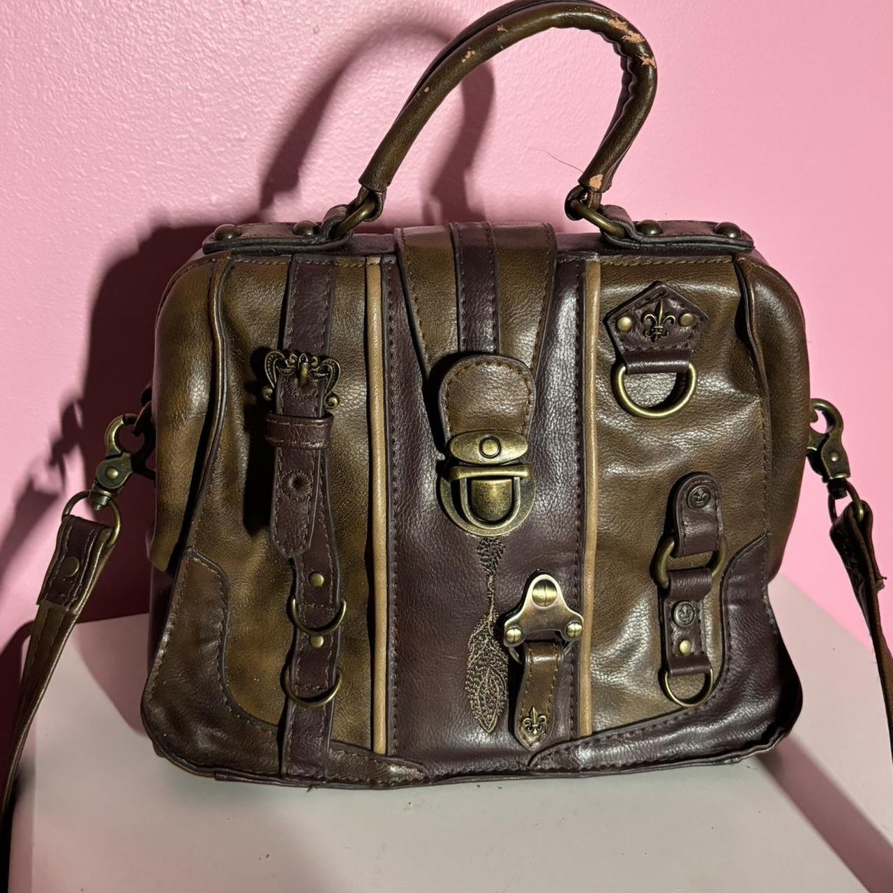 Ozz on / Ozz oneste brown crossbody handbag small... | Depop