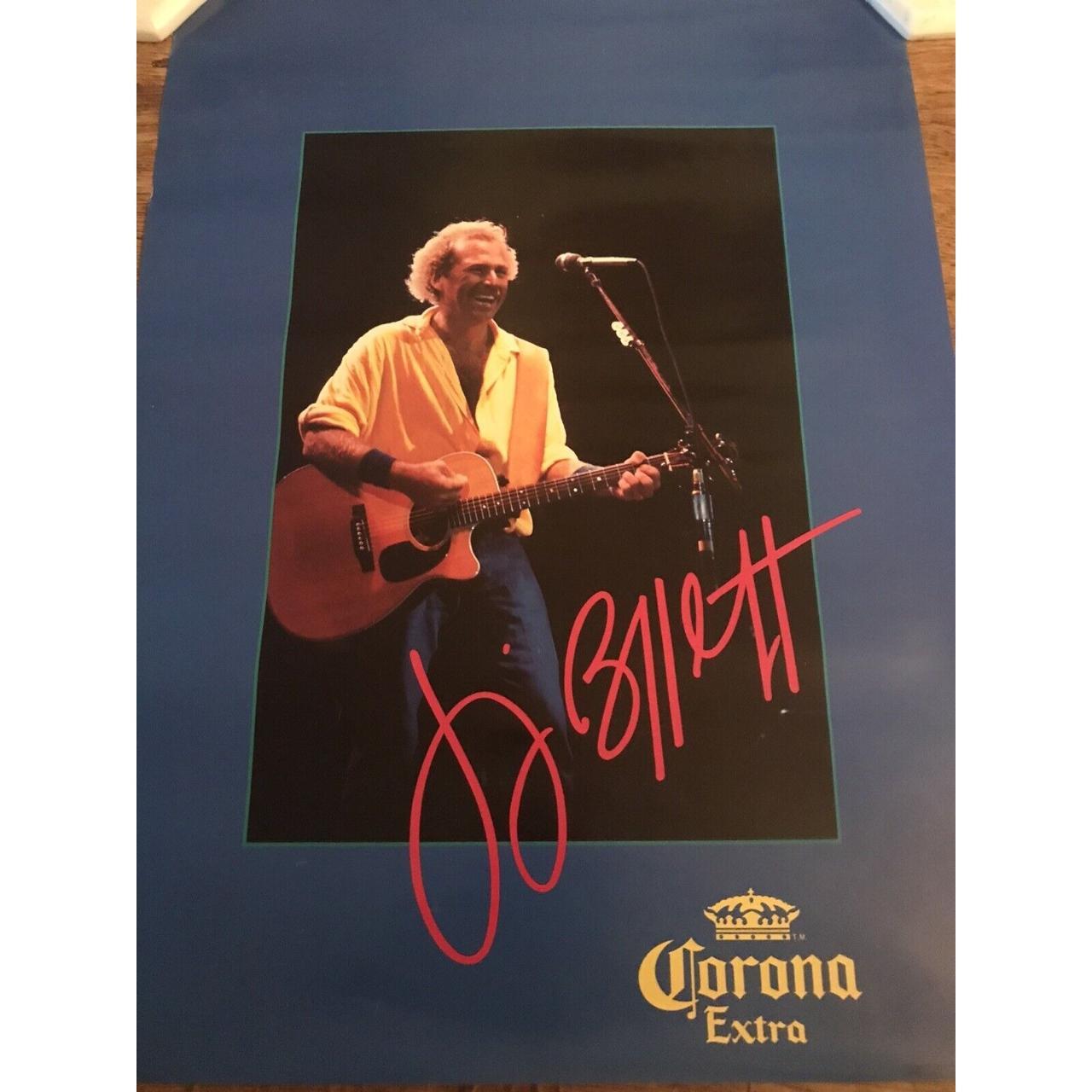 Jimmy Buffet Poster Looking With Guitar Concert Shot... - Depop