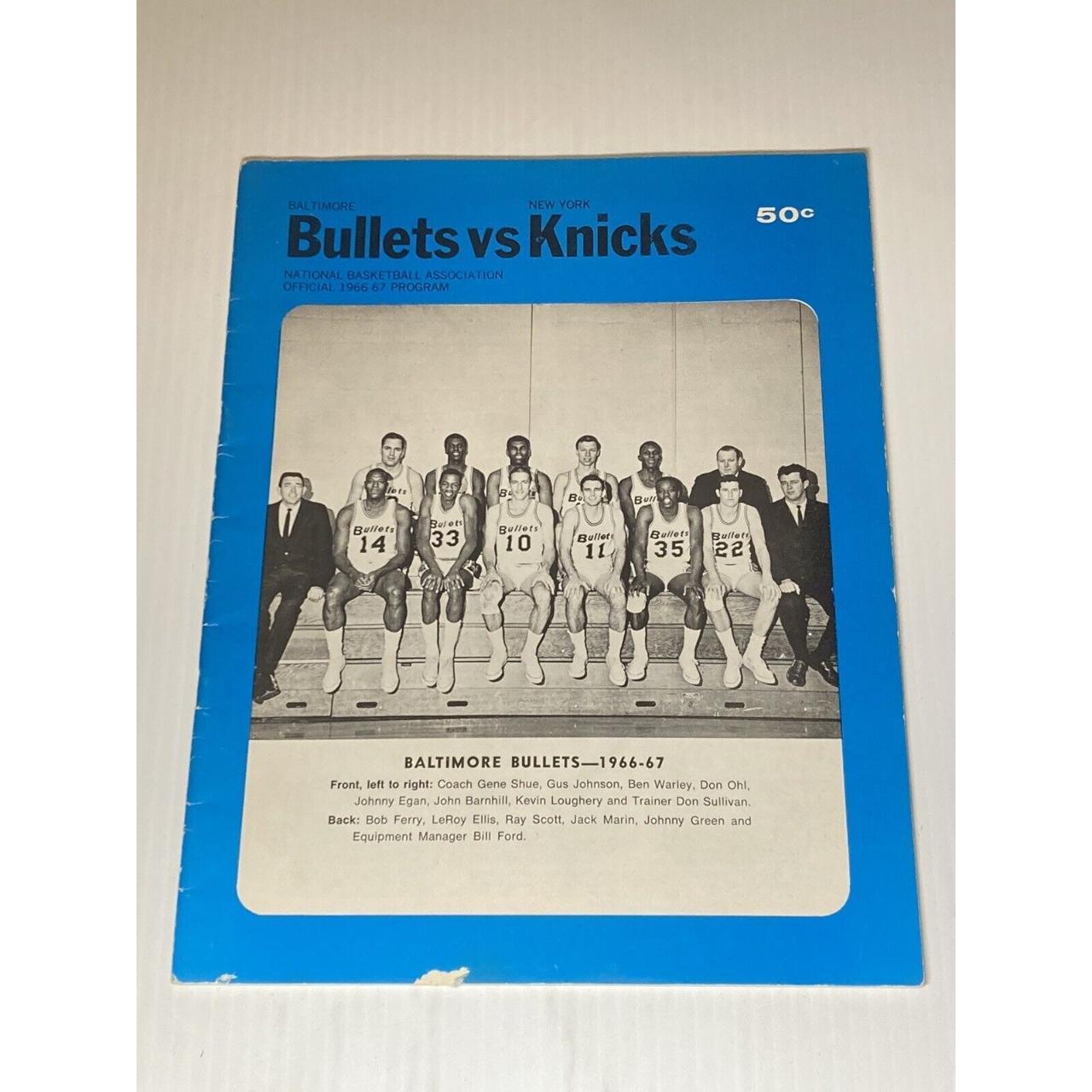 1966-67 BALTIMORE BULLETS PROGRAM VS NEW YORK... - Depop