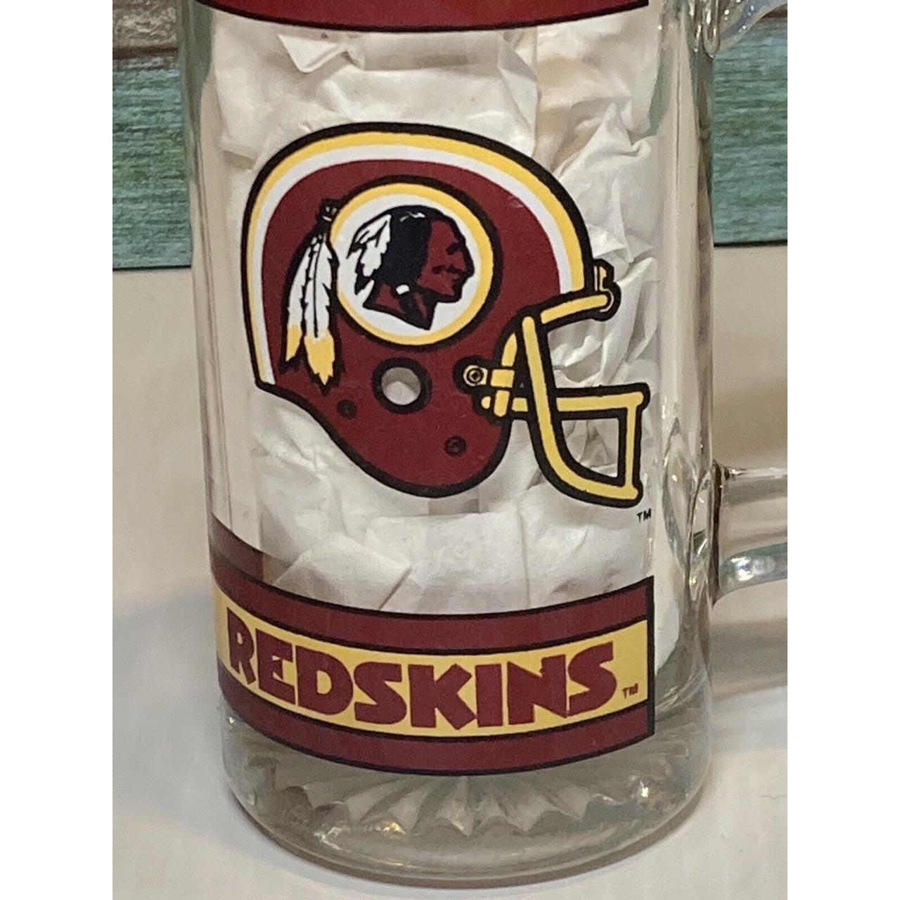 Washington Redskins Glass Beer Stein Mug vintage NFL... - Depop