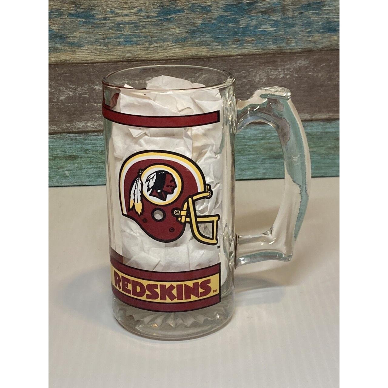 Washington Redskins Glass Beer Stein Mug vintage NFL... - Depop