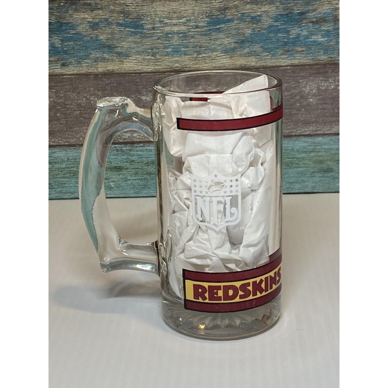 Washington Redskins Glass Beer Stein Mug vintage NFL... - Depop