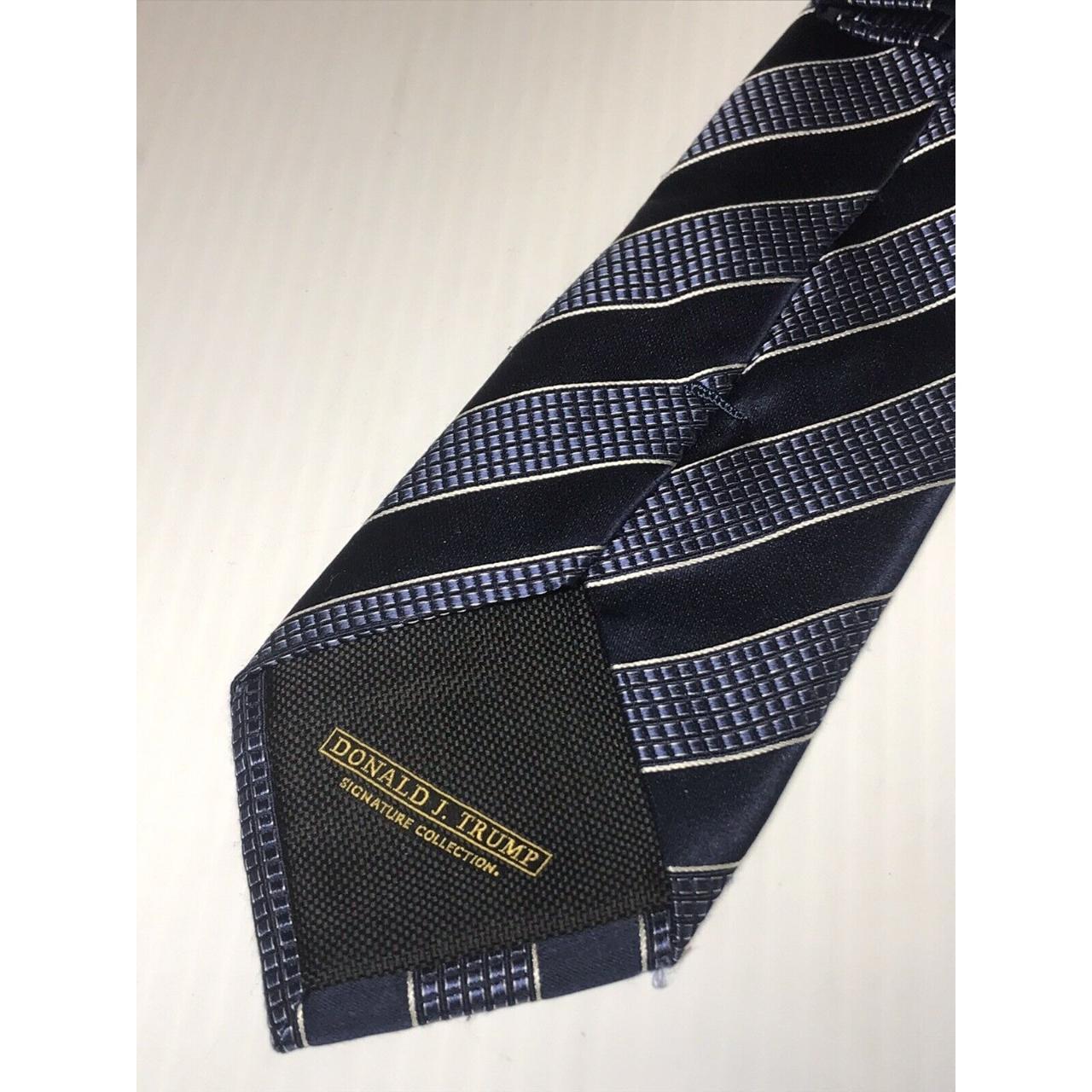 Donald Trump Signature Collection Dark Blue Stripe... - Depop