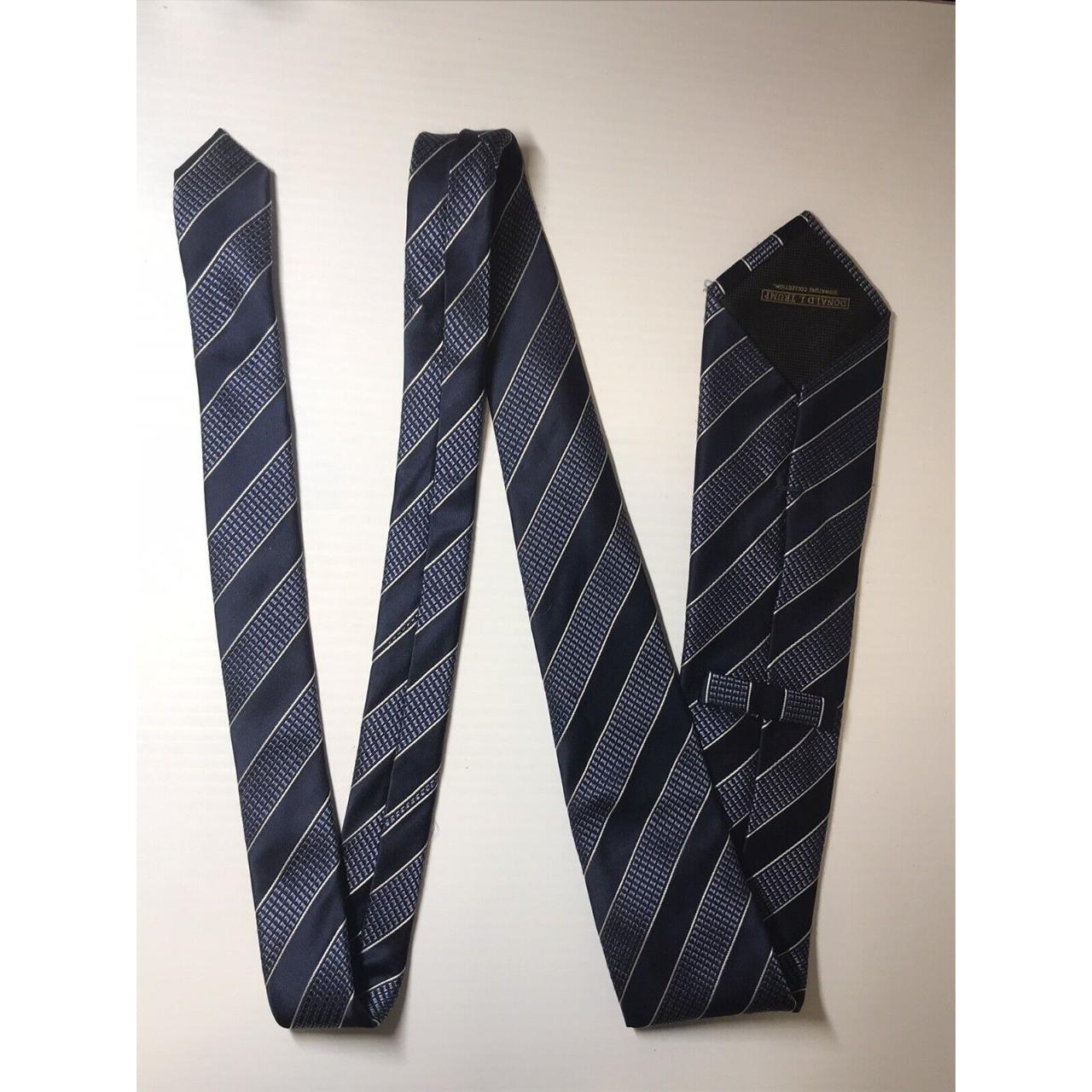 Donald Trump Signature Collection Dark Blue Stripe... - Depop