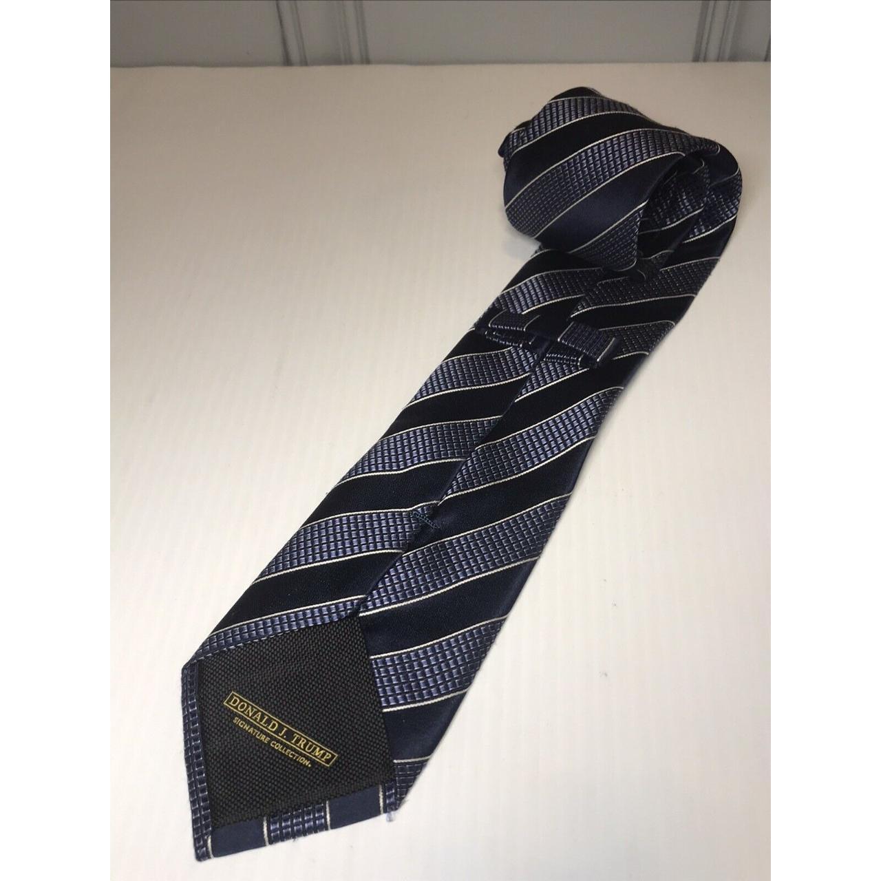 Donald Trump Signature Collection Dark Blue Stripe... - Depop