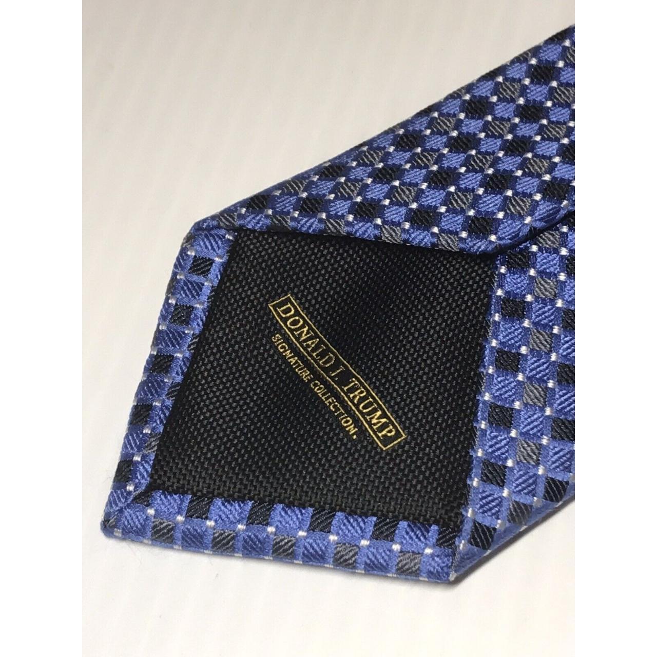 Donald Trump Mens Necktie Tie 100% Silk Light Blue... - Depop