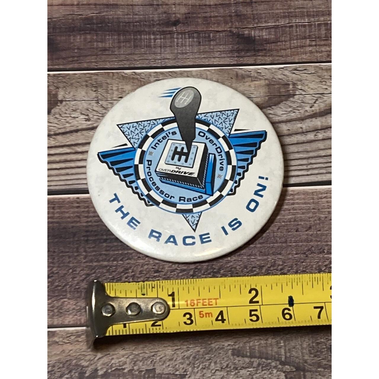 Vintage 1990s Intel OverDrive CPU Processor Pinback... - Depop