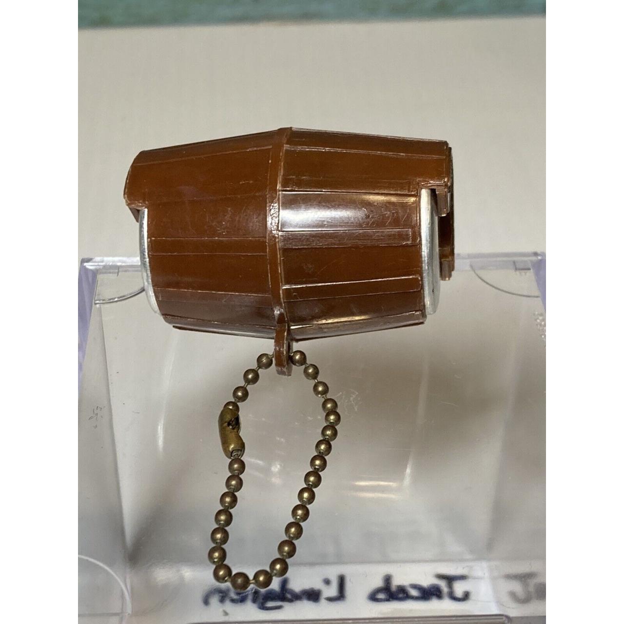 Vintage Plastic Barrel Coin Holder Key Chain Beer... - Depop