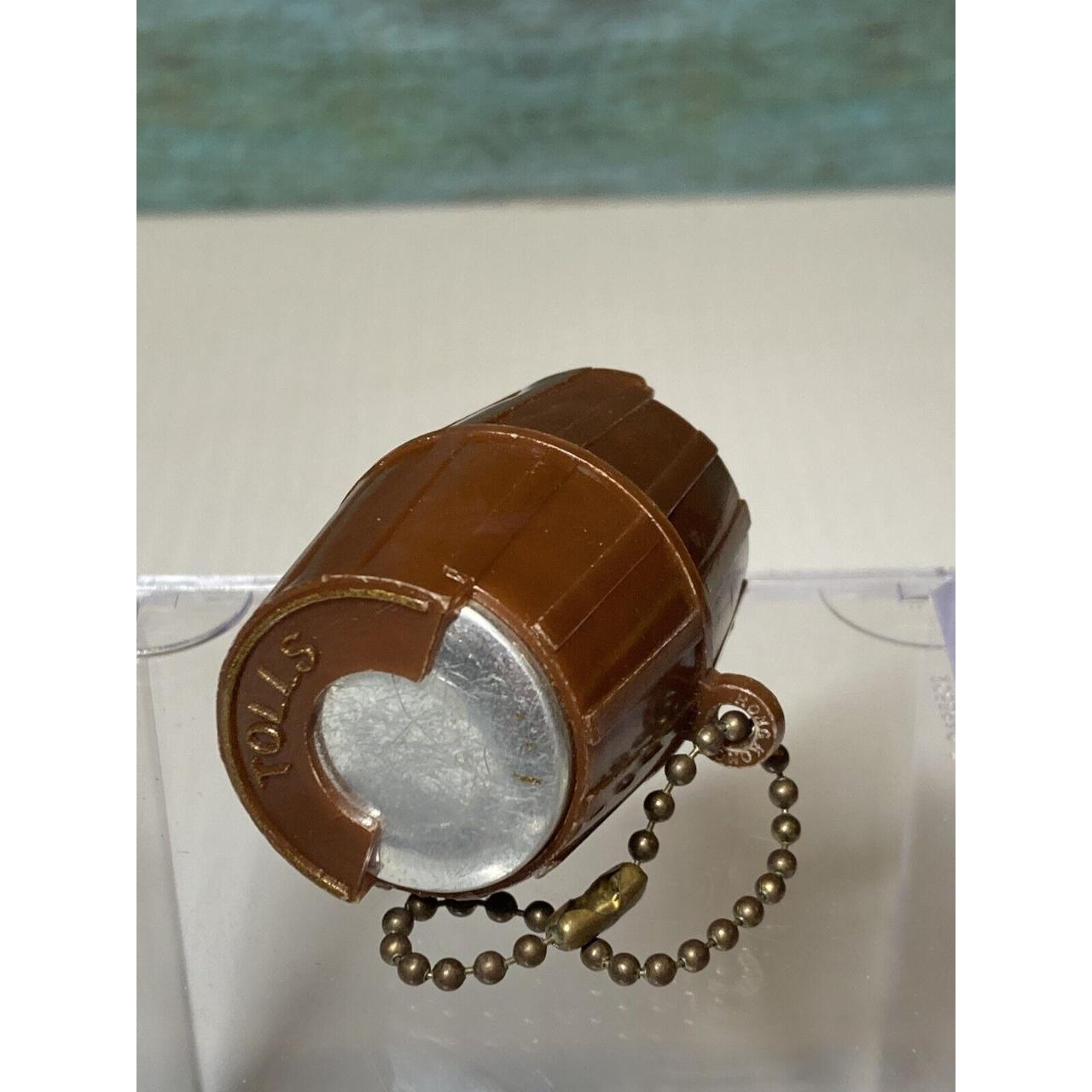 Vintage Plastic Barrel Coin Holder Key Chain Beer... - Depop