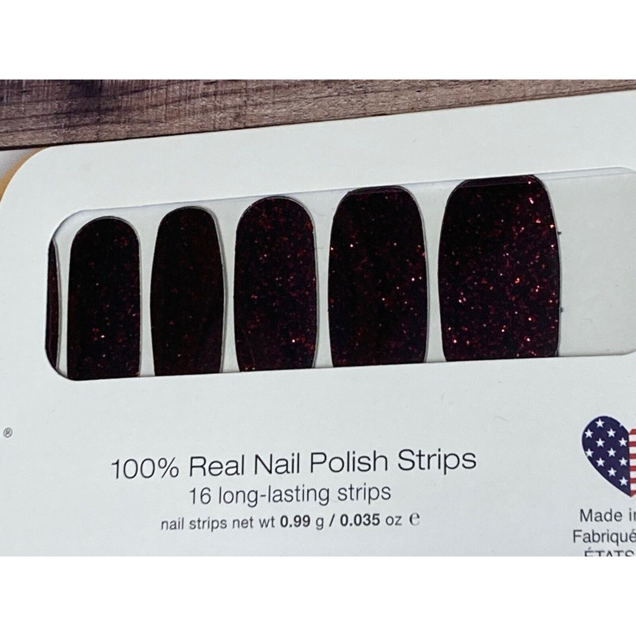 Color Street Russian Around Deep Crimson Red Sparkle... - Depop