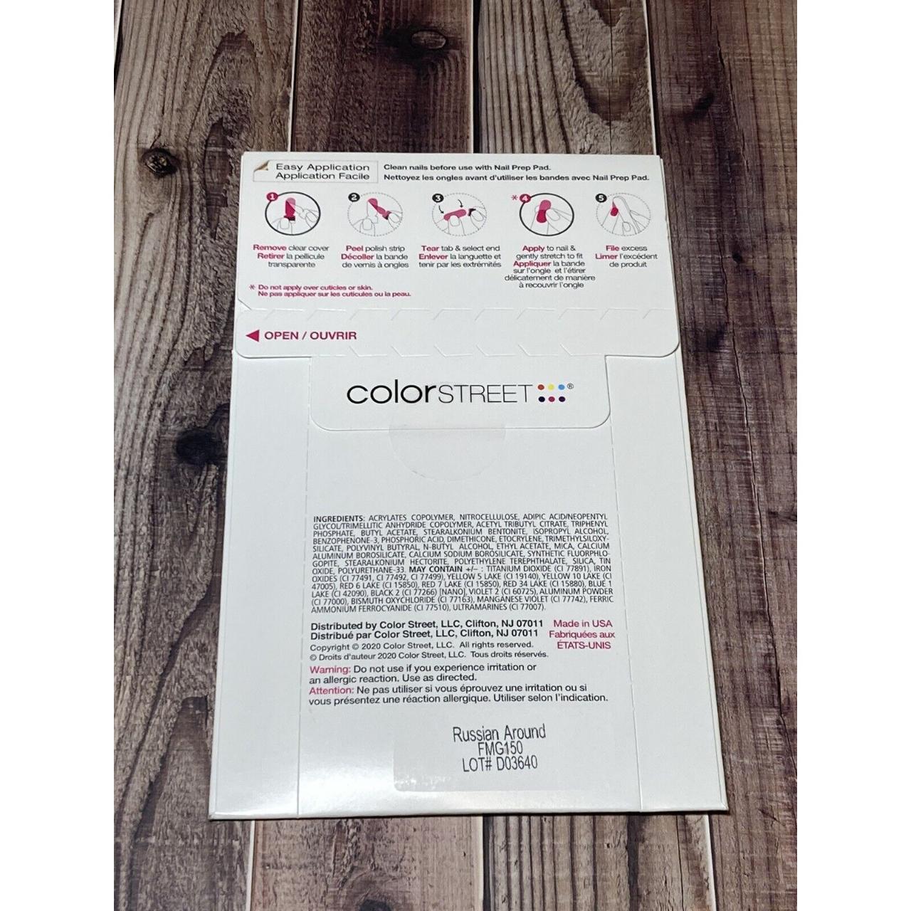 Color Street Russian Around Deep Crimson Red Sparkle... - Depop