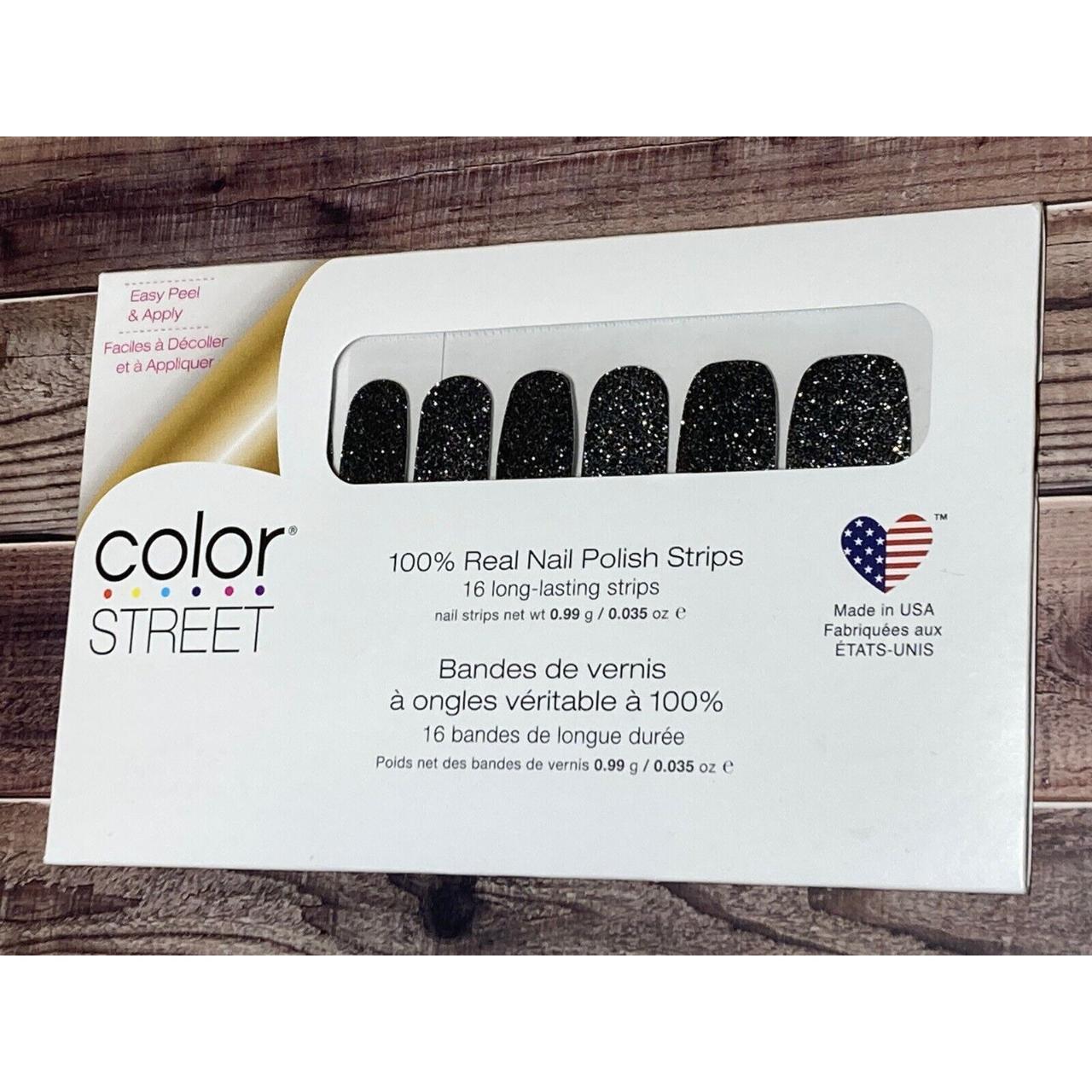 Color Street Mind Matters Dark Silvery Gray Glitter... - Depop