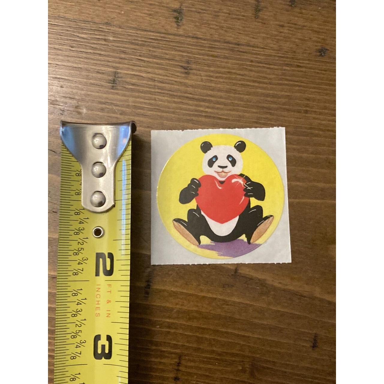 vintage 80s Lisa Frank panda with Heart sticker... - Depop