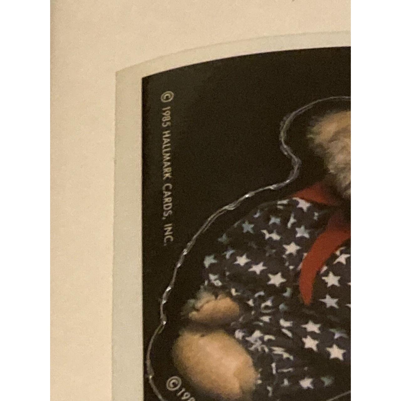 Vintage 1985 Hallmark Sticker Module Patriotic Teddy... - Depop