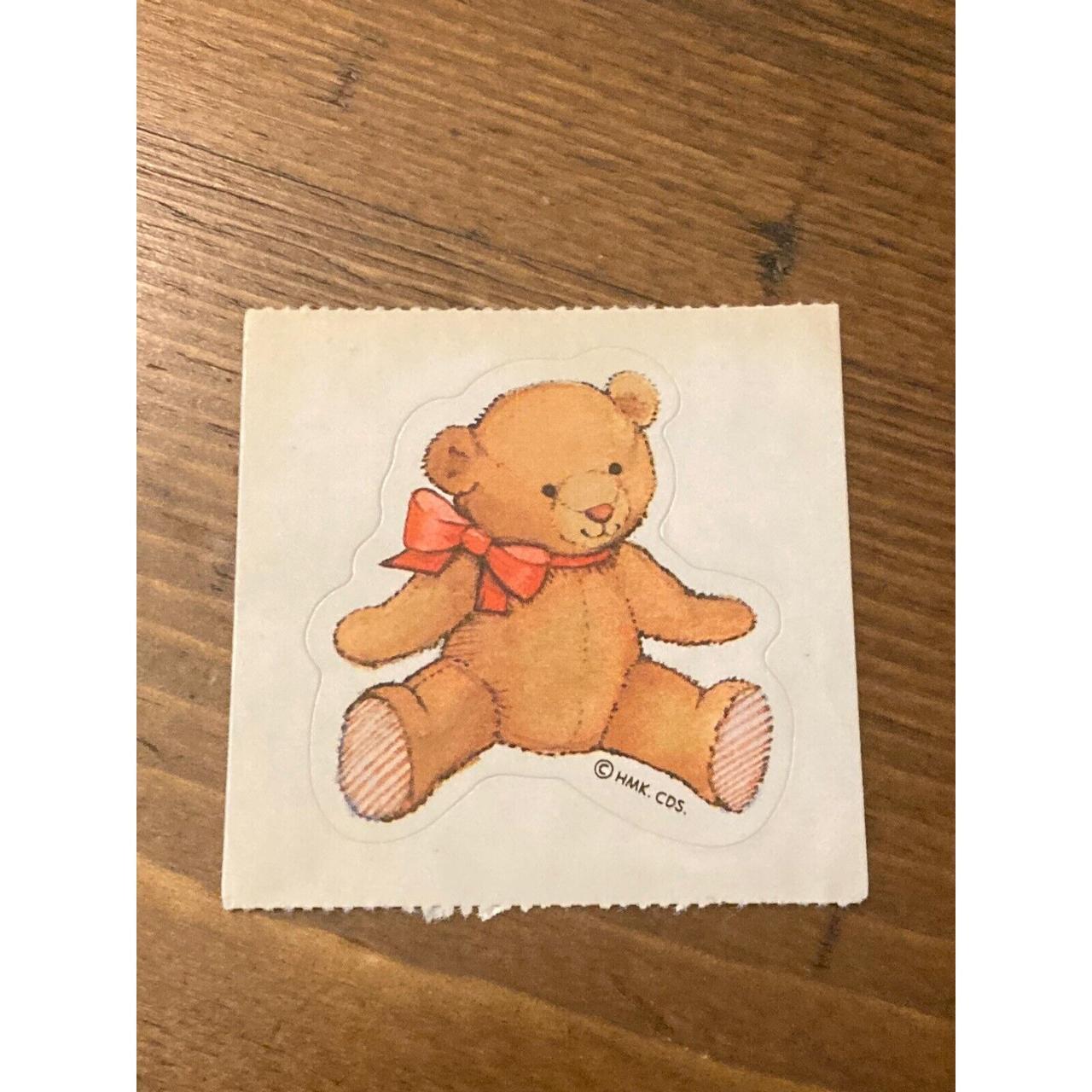 Vintage 80’s Hallmark Sticker Teddy Bear Never used. - Depop