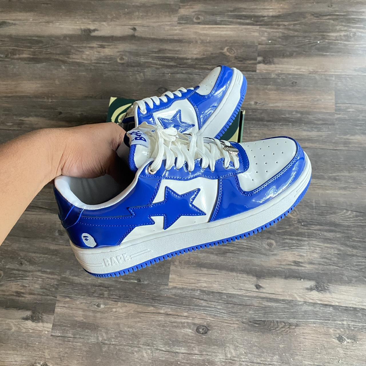 Dark Blue Bapestas 100% Authentic Size 10men Worn... - Depop