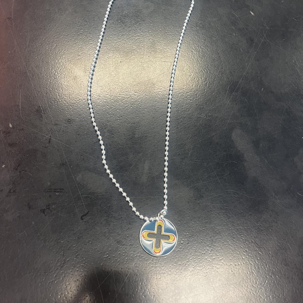 Y2K blue homer chain frank ocean pendant In perfect... - Depop