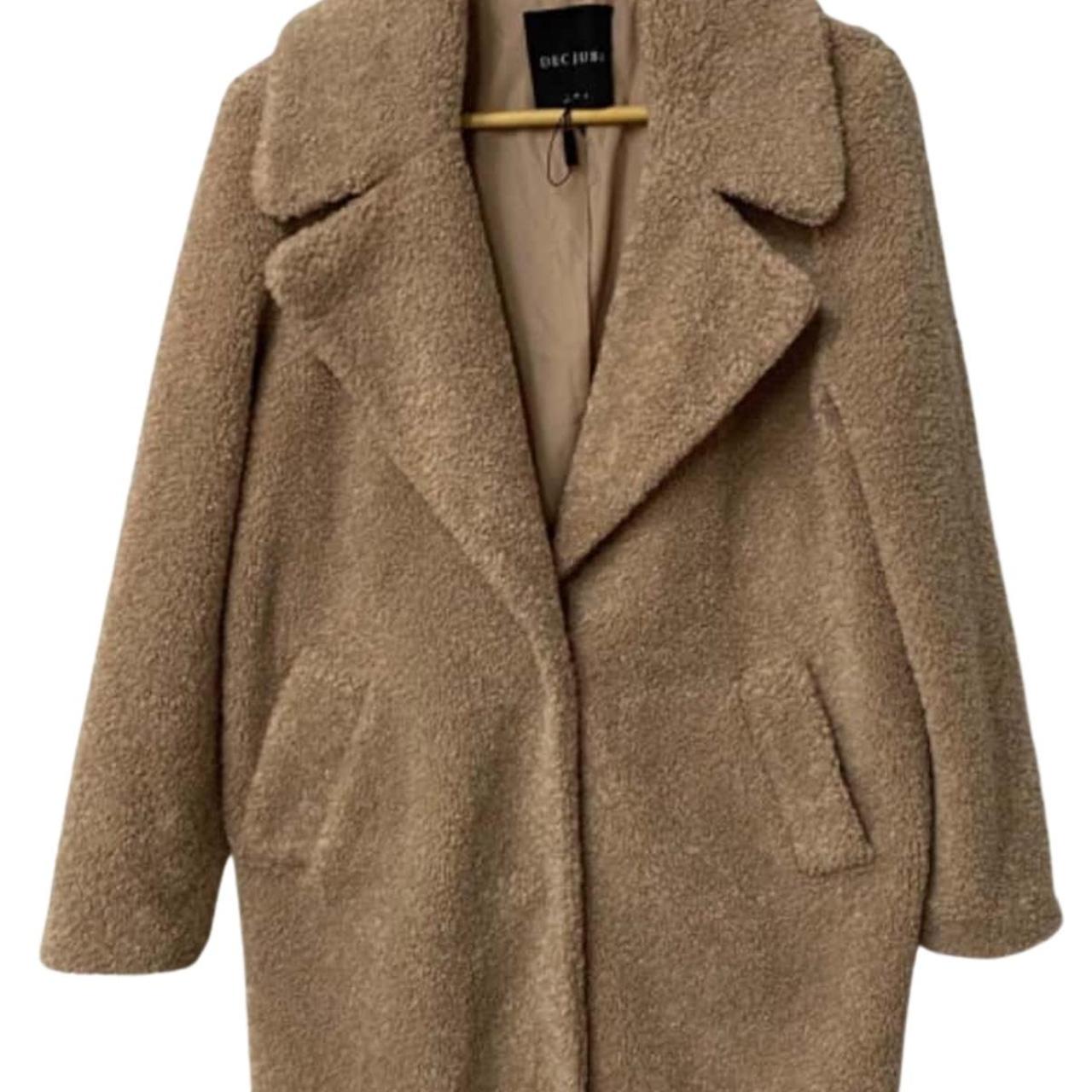 Decjuba longline teddy coat worn once excellent... | Depop